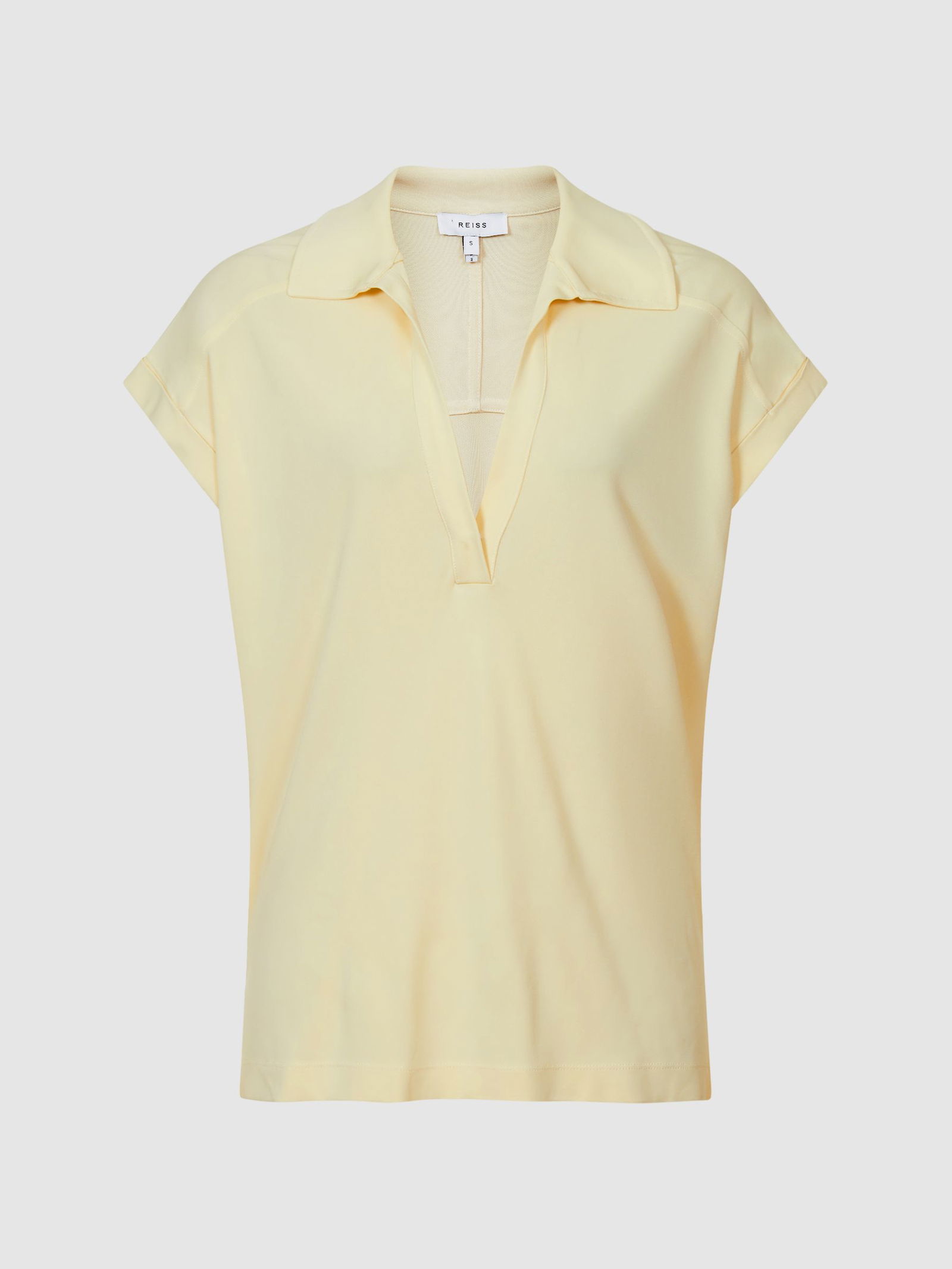 REISS Daria Open Collar Top | endource