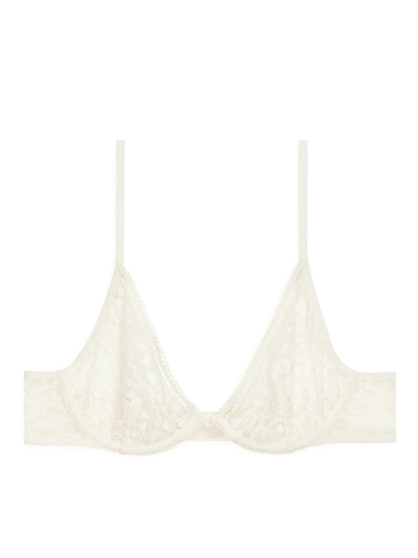 Arket Lace Wire Bra In Off White Endource