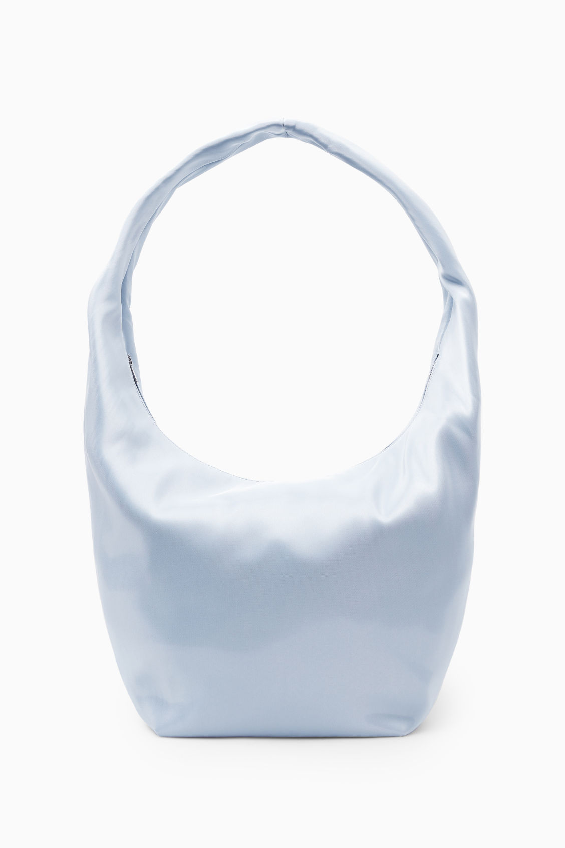 COS High-Shine Shoulder Bag in LIGHT BLUE | endource
