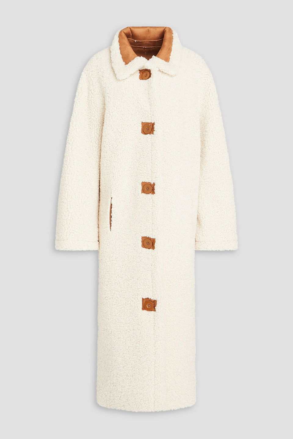 STAND STUDIO Kenca Reversible Faux Shearling Coat | endource