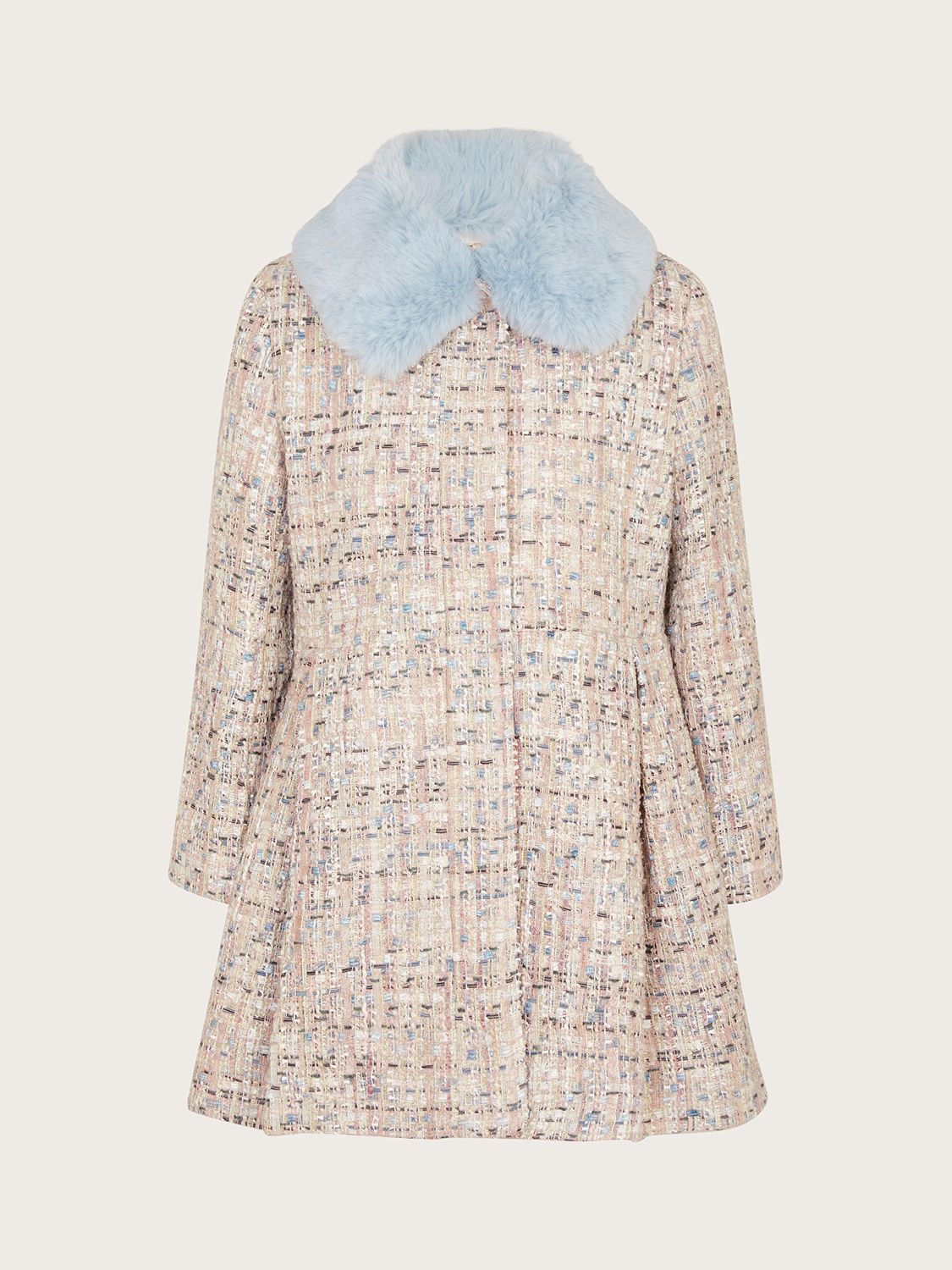 Monsoon Kids' Sparkle Tweed Coat in Blue | endource