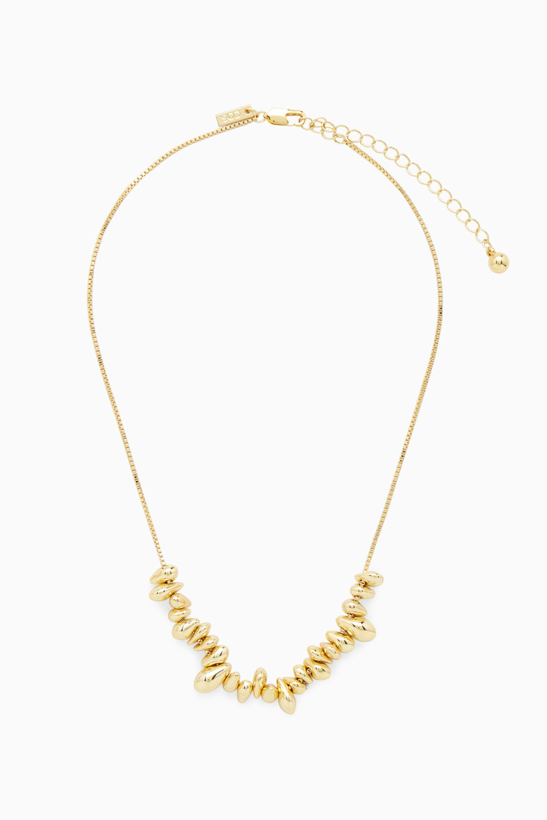 COS Beaded Box Chain Necklace | endource