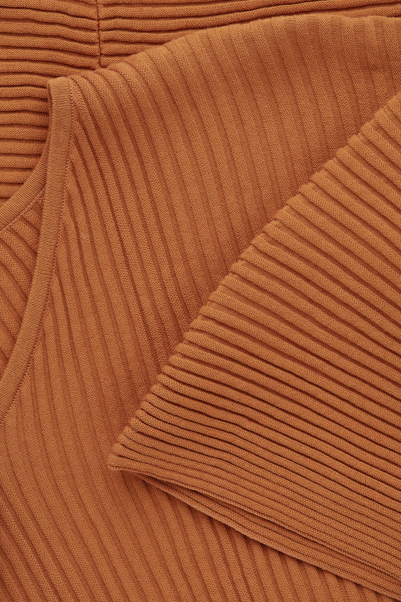 COS Cape-Style Cotton-Knit Top in Orange | Endource