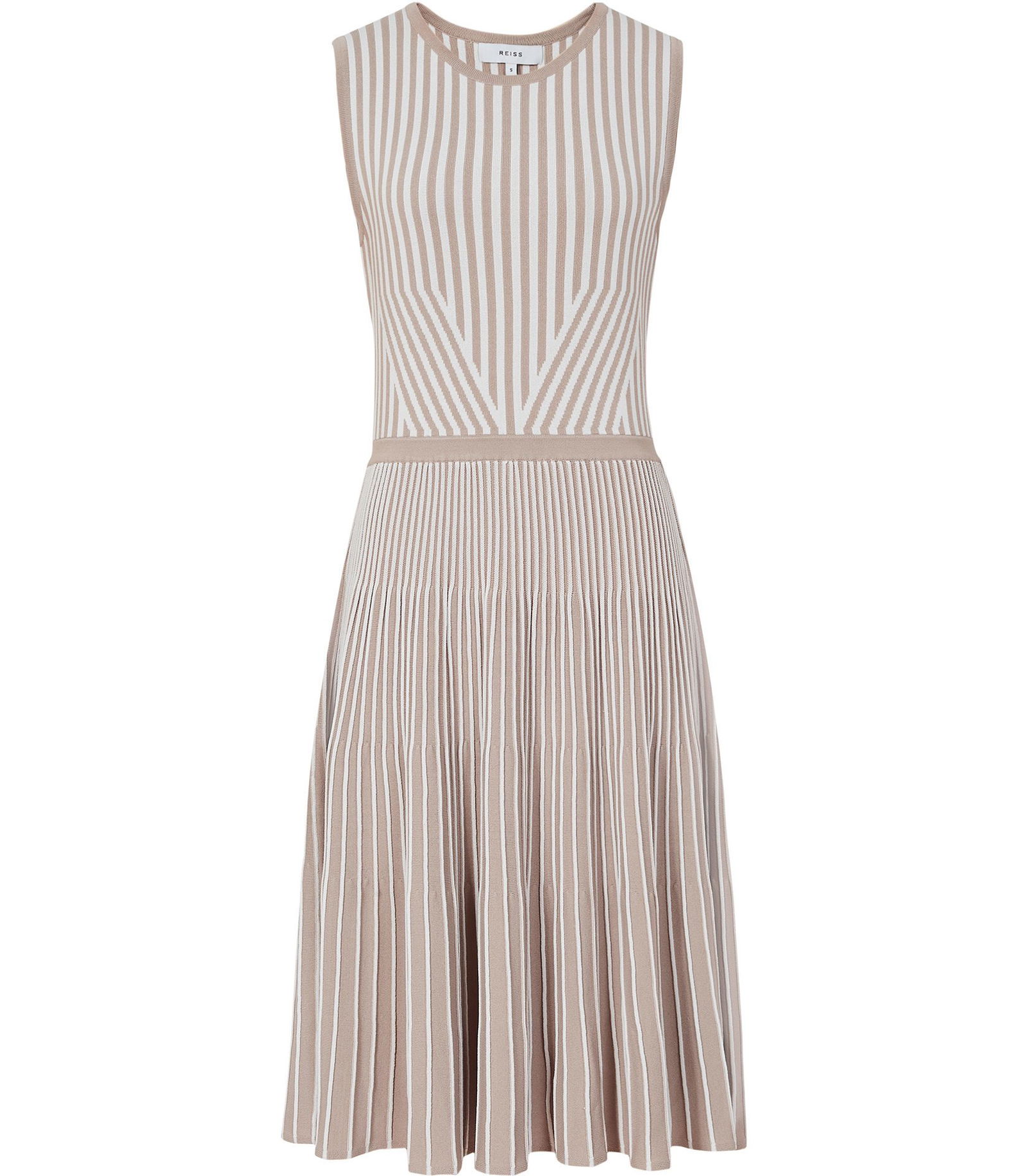 REISS Becky Striped Knitted Dress | Endource