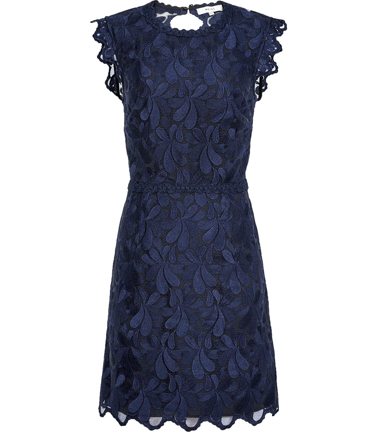 REISS Sami Lace Open-Back Dress | Endource
