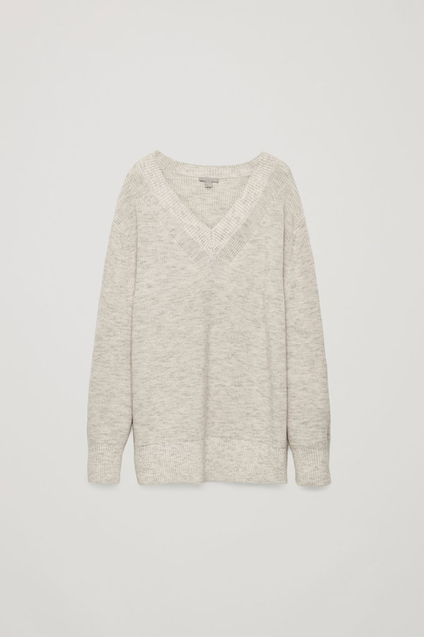 COS Deep V-Neck Knitted Jumper | Endource