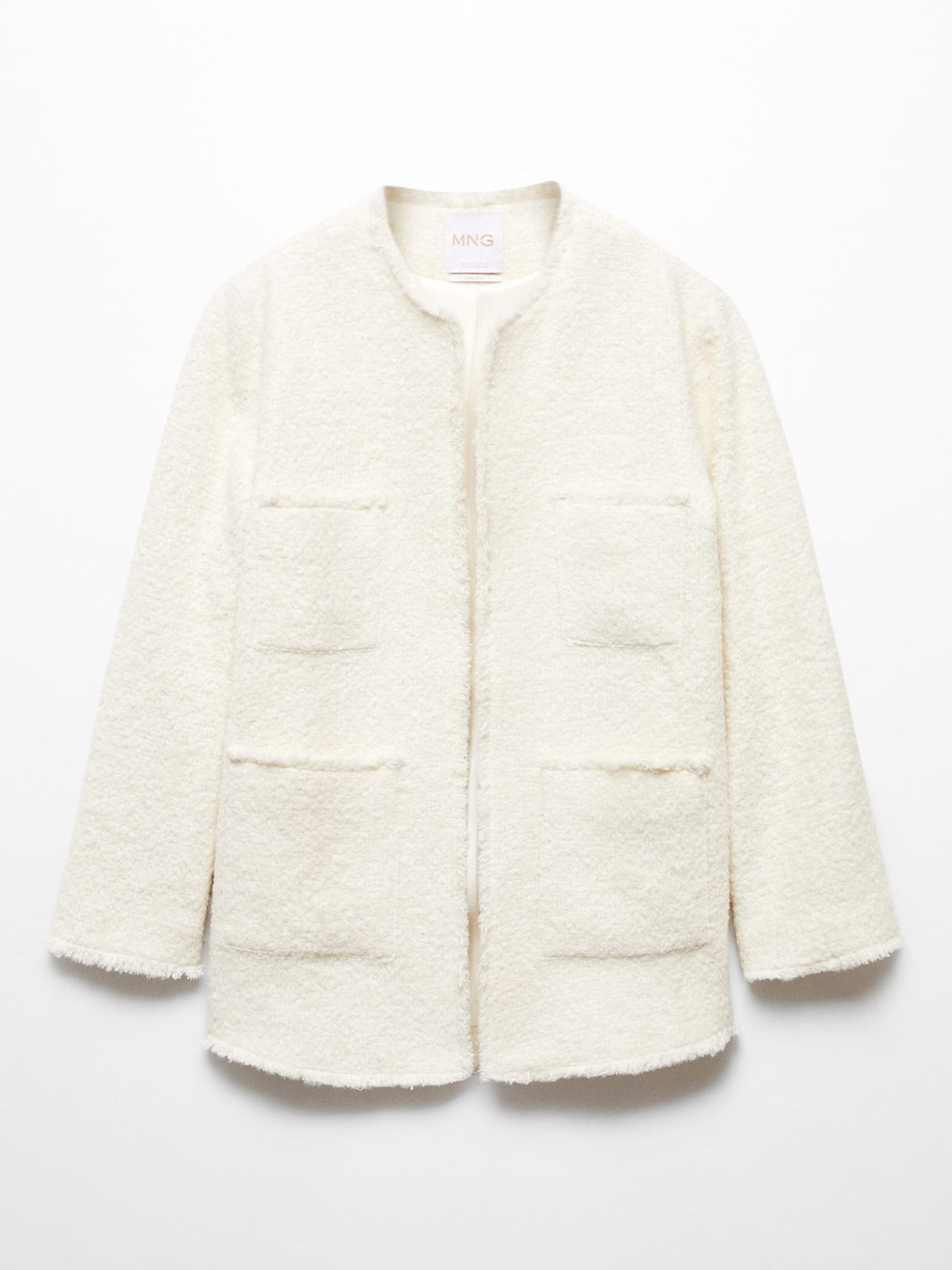 MANGO Judy Tweed Wool Blend Jacket | endource
