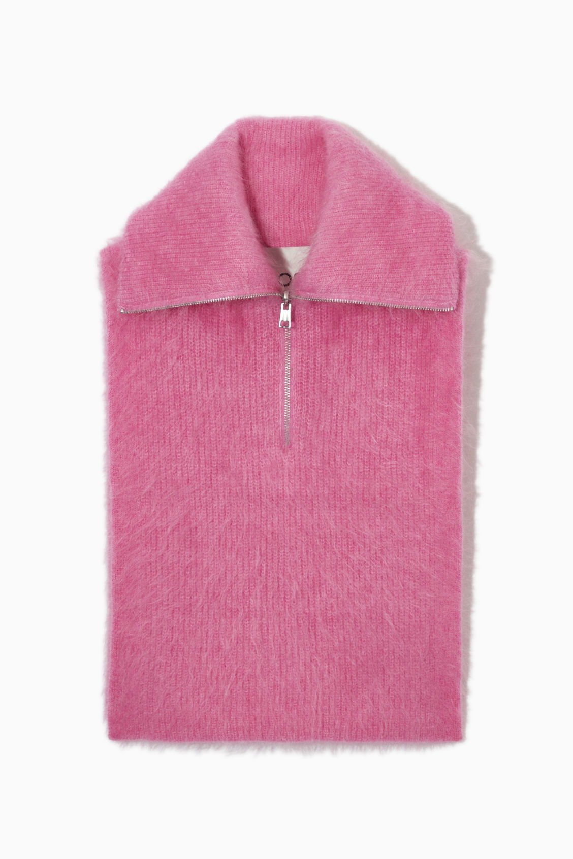 COS Open-Side Mohair Vest in PINK | Endource