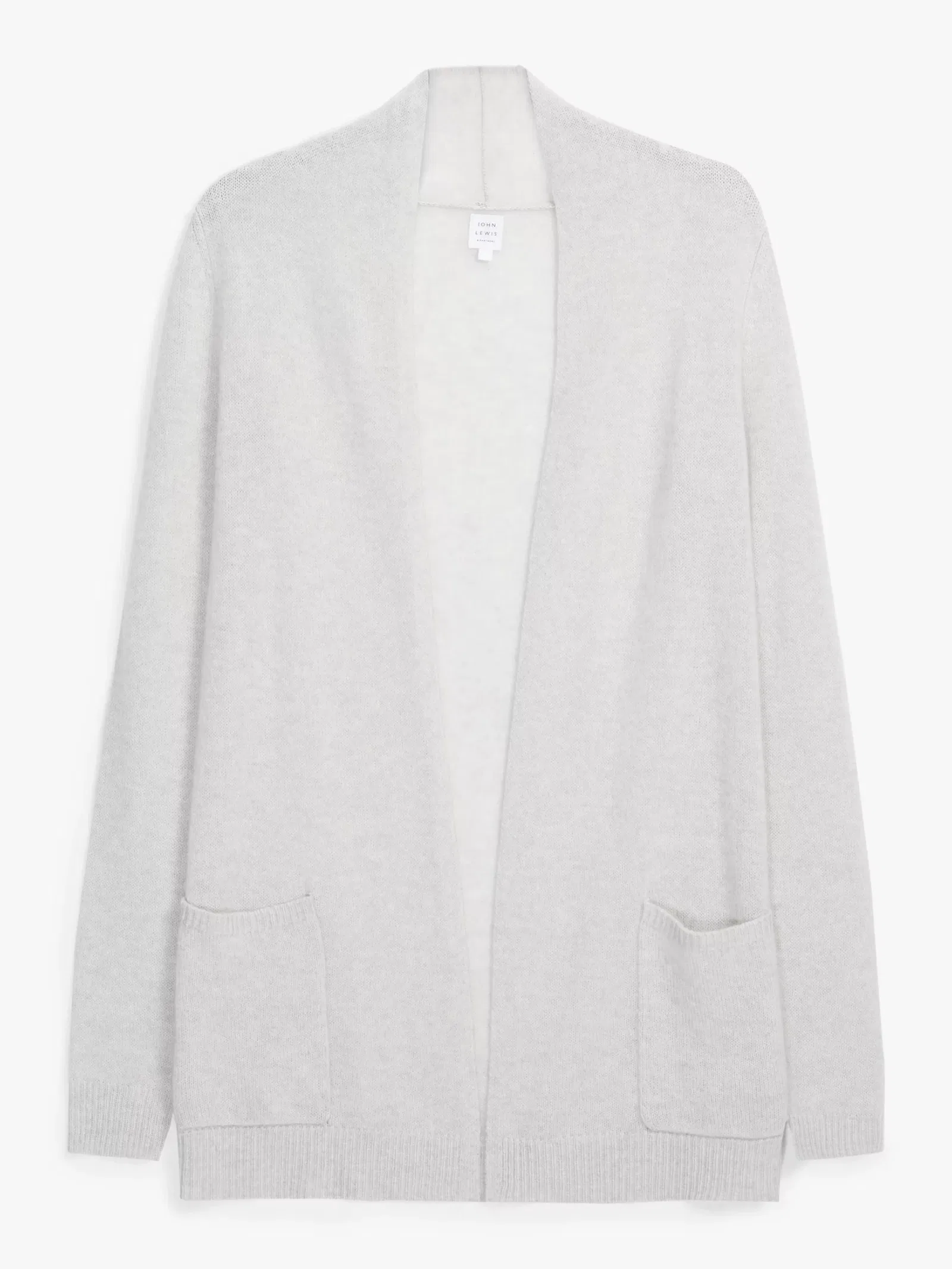 JOHN LEWIS Edge to Edge Cashmere Cardigan in Oatmeal | endource