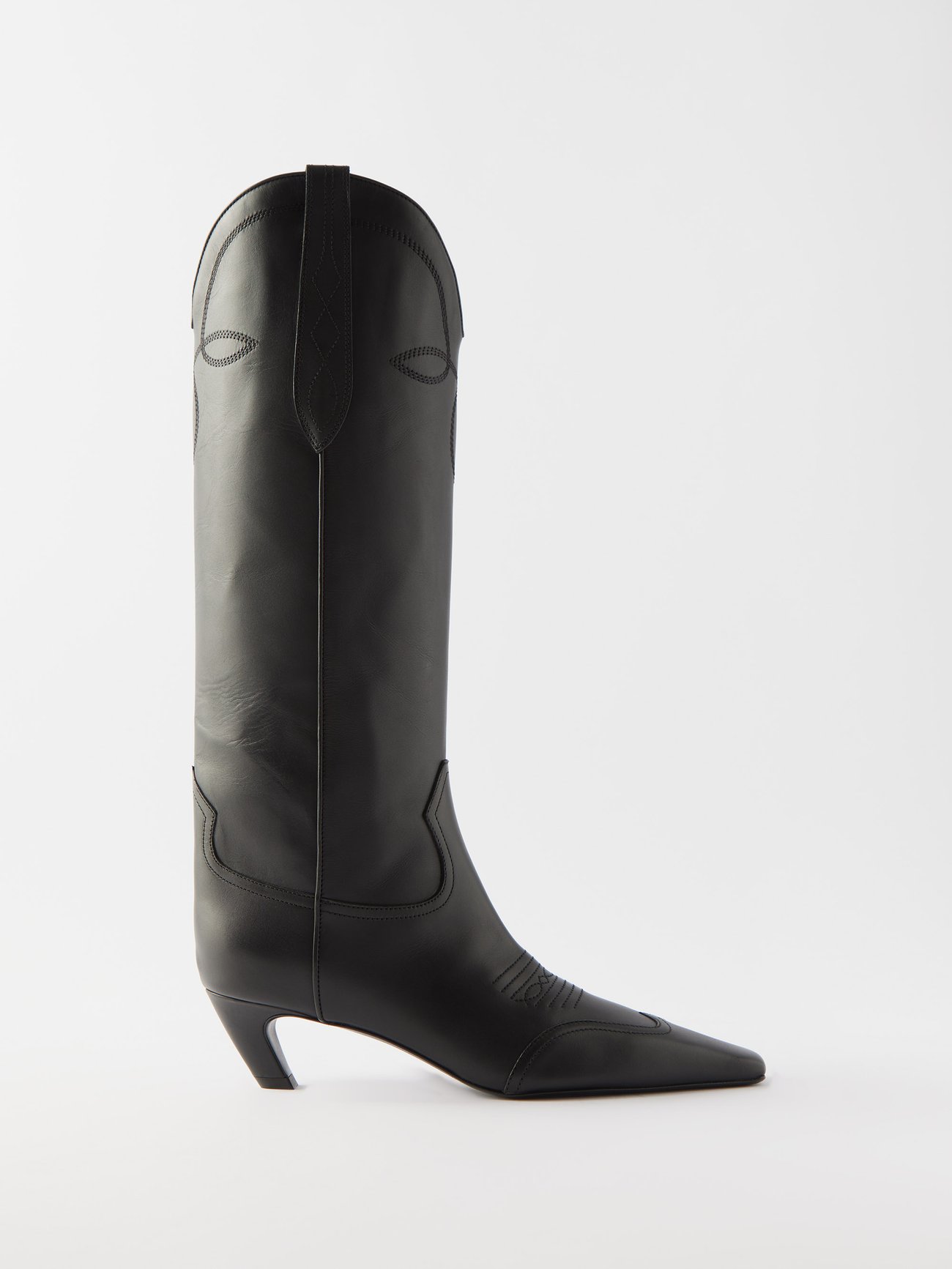 KHAITE Dallas 45 Leather Knee-High Boots | endource