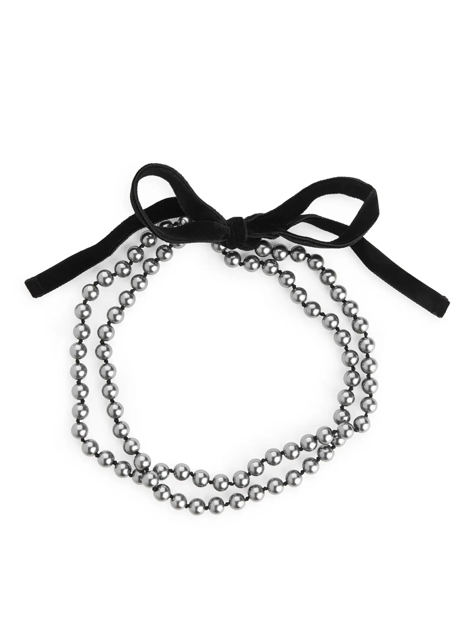 ARKET Glass Bead Velvet Necklace | endource