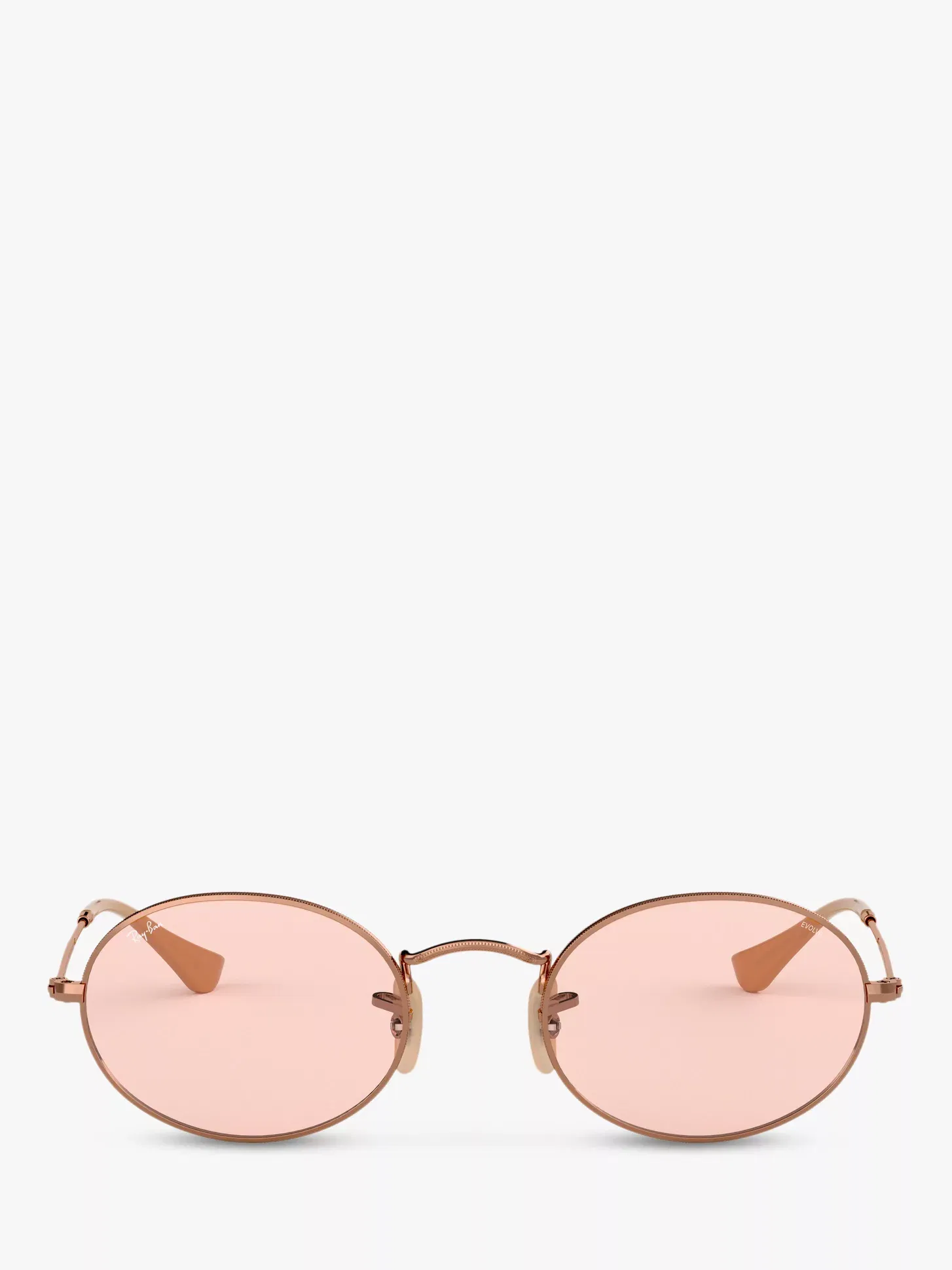 RAY-BAN Oval Sunglasses in Copper/Pink | endource