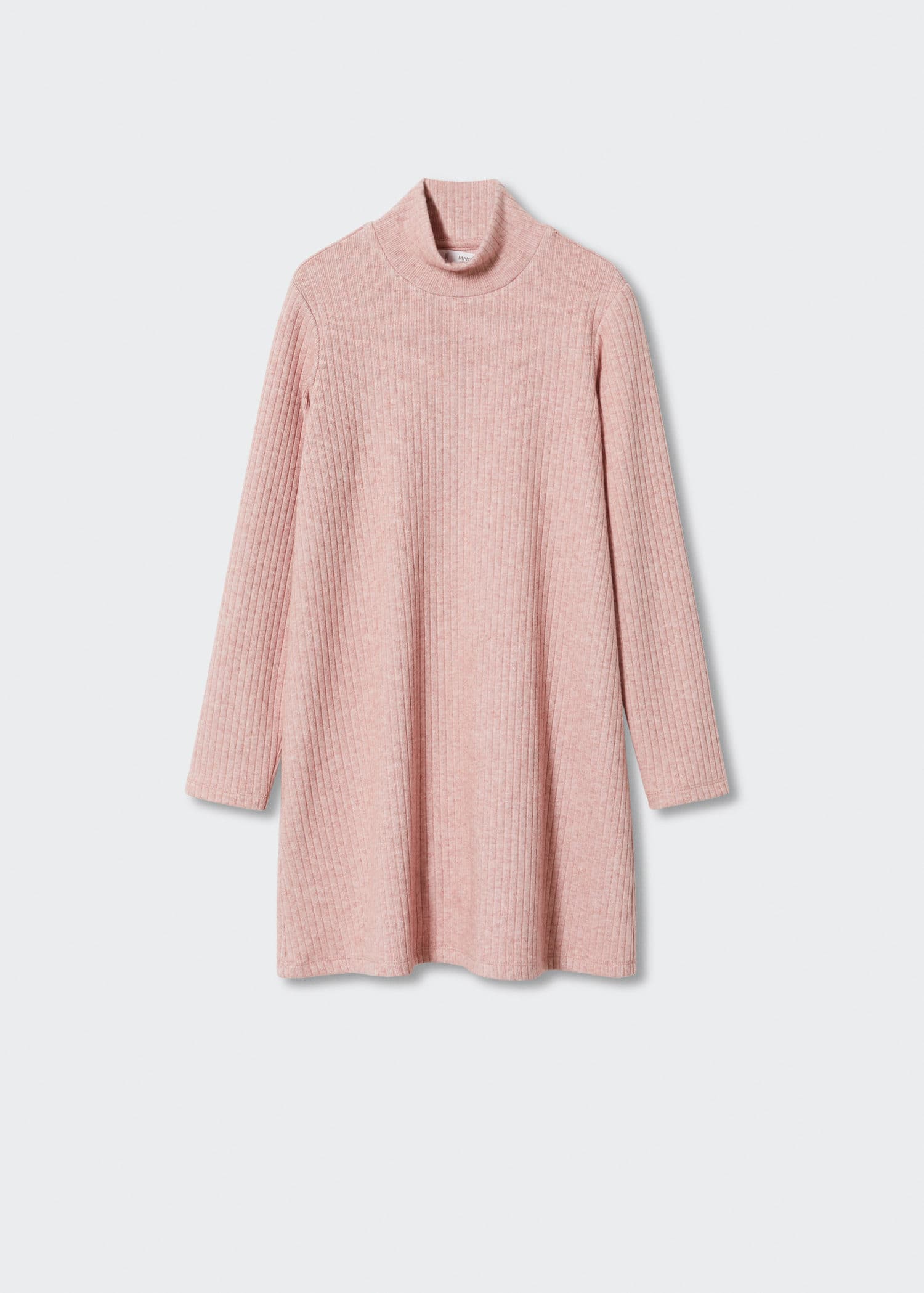 MANGO Ribbed Knit Dress in Pink | endource