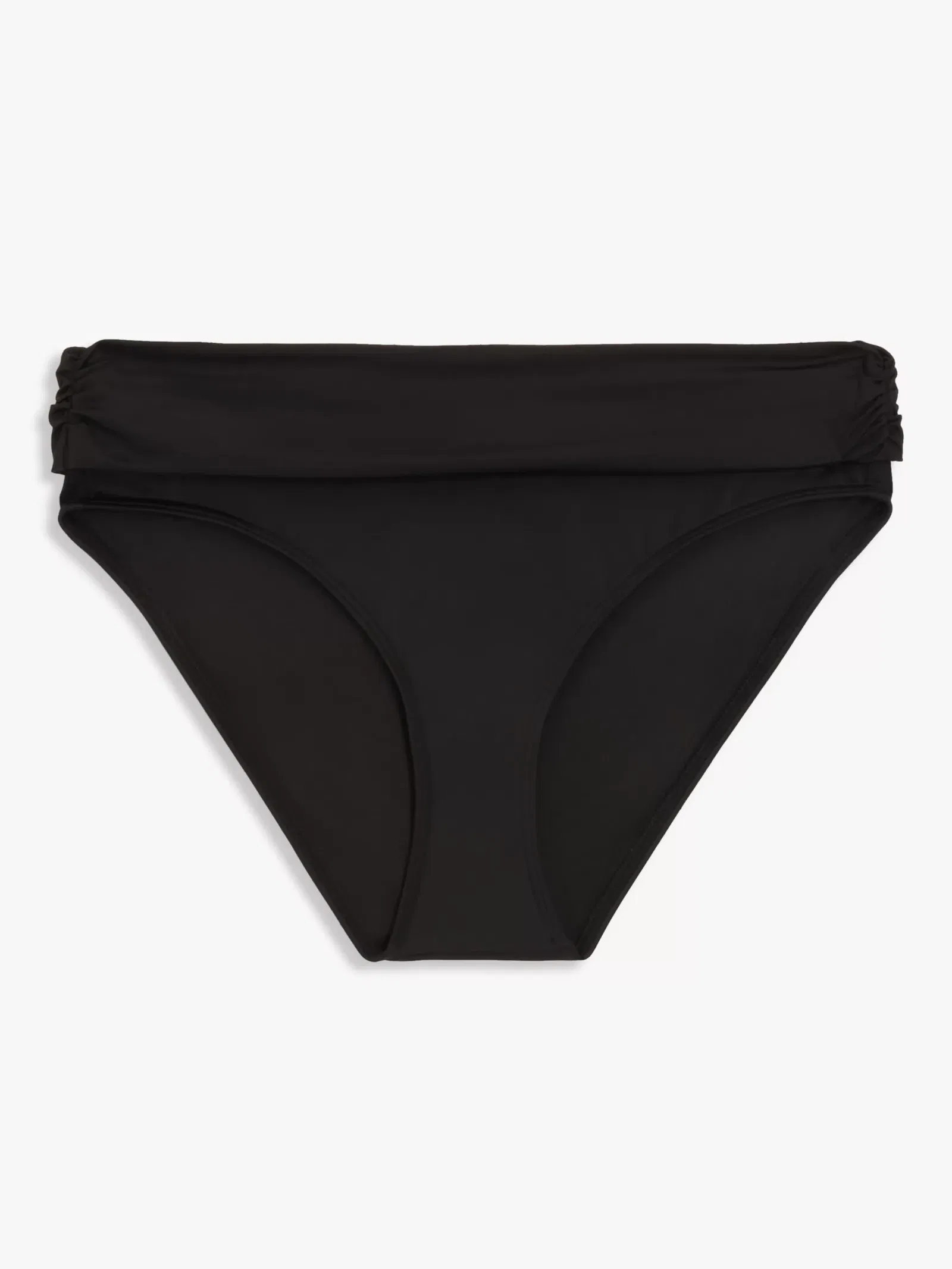 JOHN LEWIS Plain Fold Down Bikini Bottoms in Black | endource