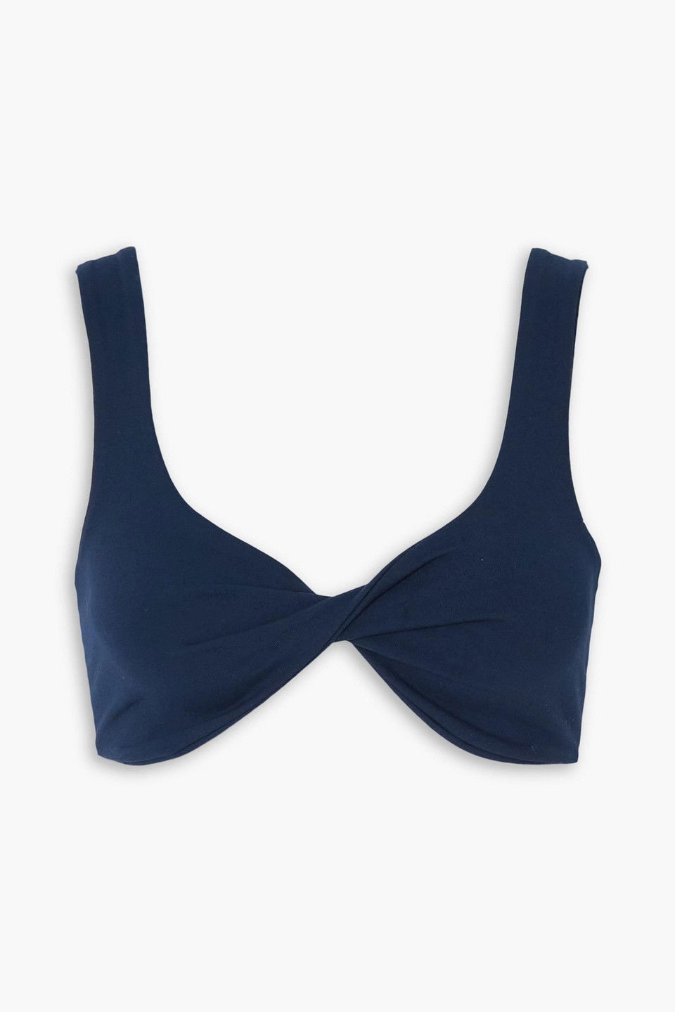 LIVE THE PROCESS Ula Twist-Front Stretch-Supplex Sports Bra in Blue ...