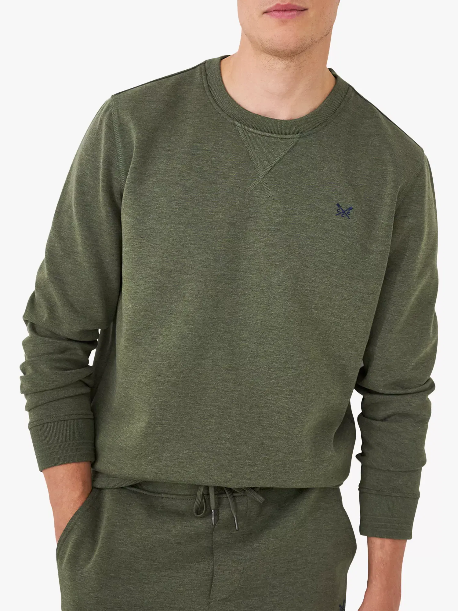 CREW CLOTHING Crossed Oars Logo Sweatshirt in Green | endource