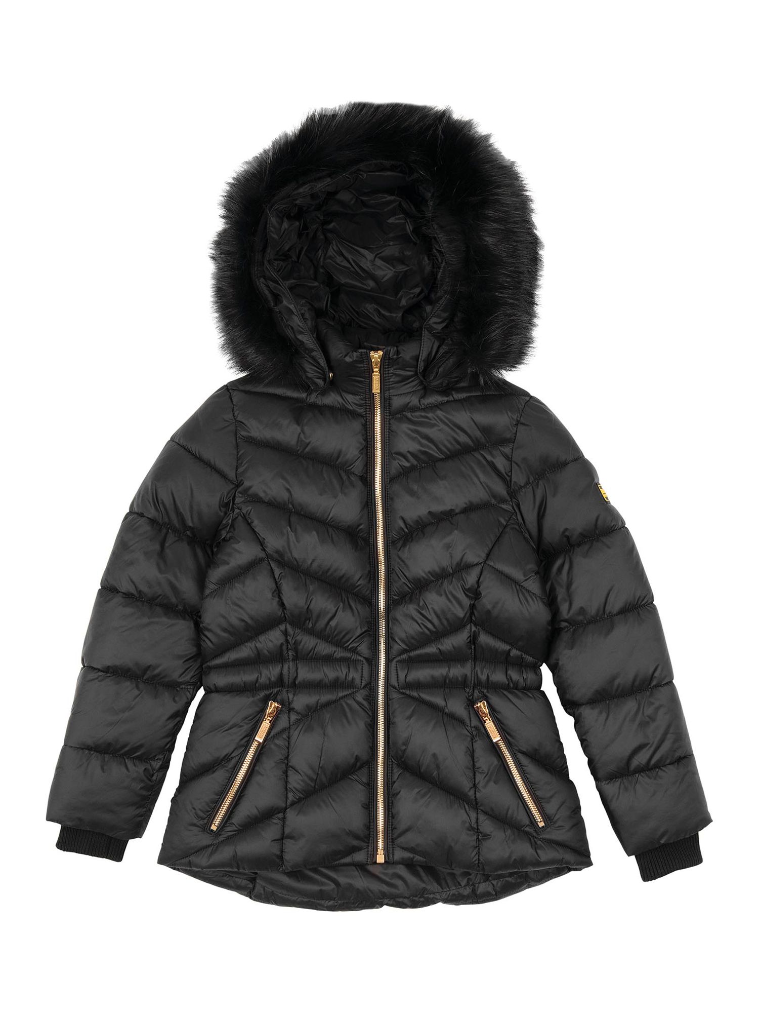 BARBOUR Island Quilted Hooded Jacket in Black | endource
