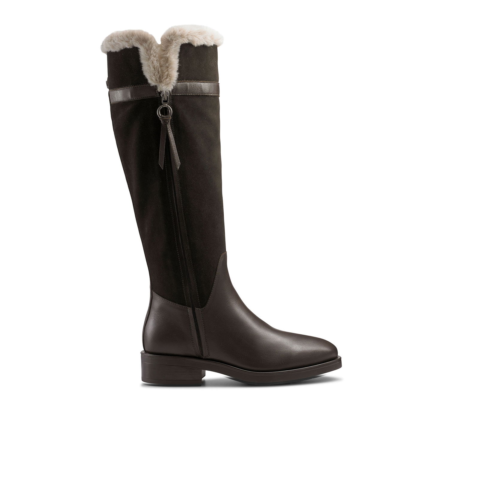 RUSSELL & BROMLEY Slope Side Zip Faux Shearling Lined Knee Boot | endource