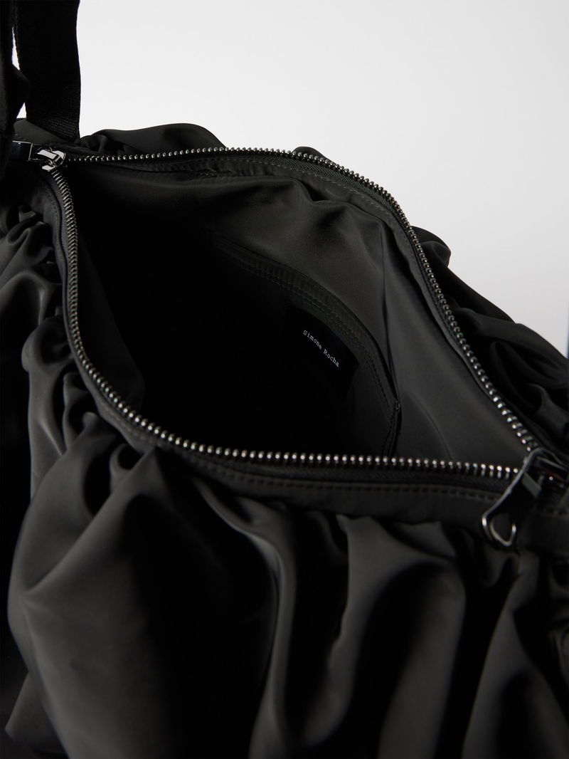 SIMONE ROCHA Ruffled Nylon-Twill Tote Bag in Black | Endource