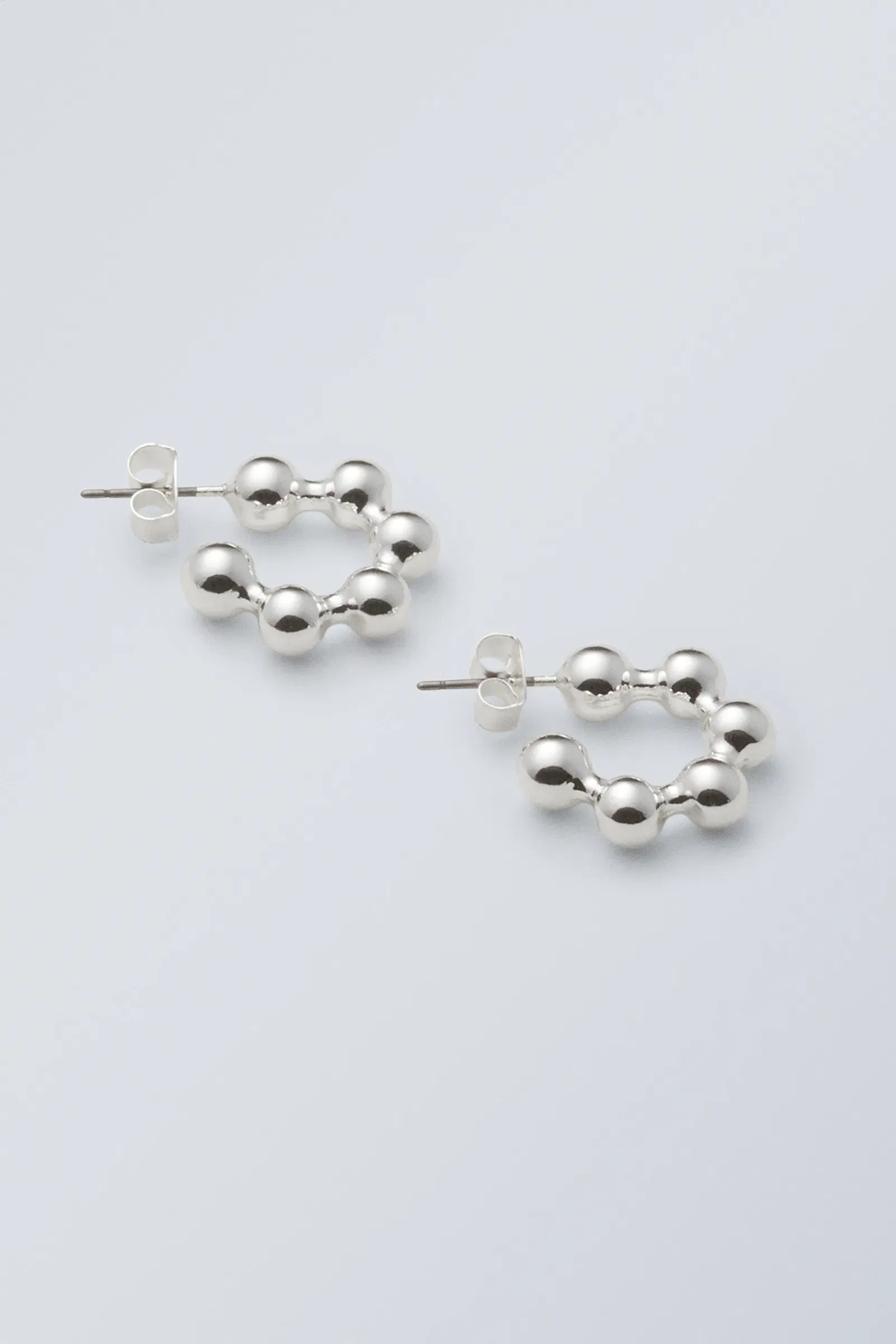 WEEKDAY Dot Hoops in Metal | Endource