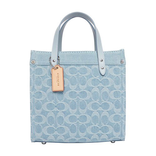 COACH Field 22 Denim Tote Bag in Lh Pale Blue | Endource