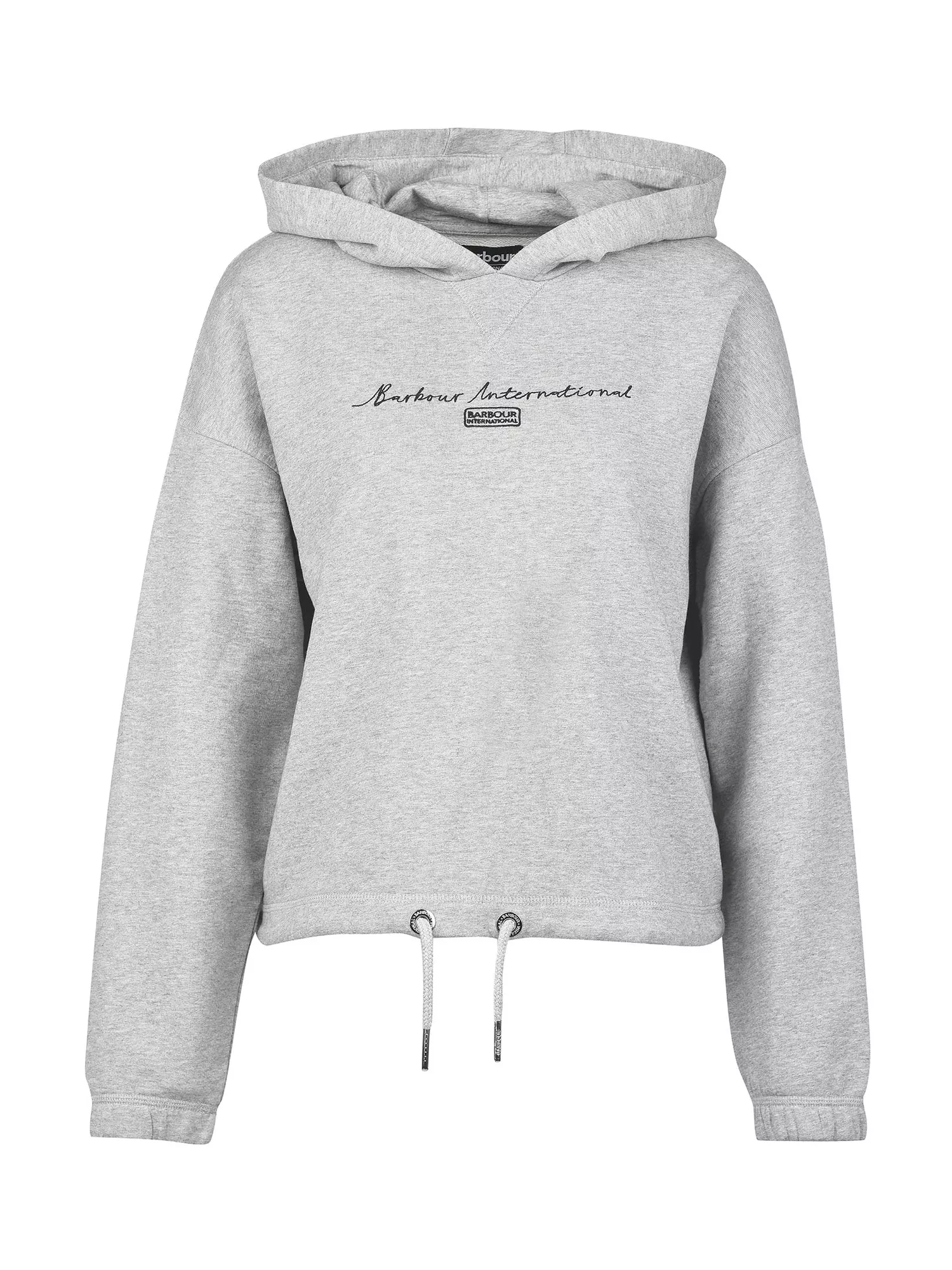 BARBOUR Alpine Hooded Sweatshirt in Light Grey Marl | endource