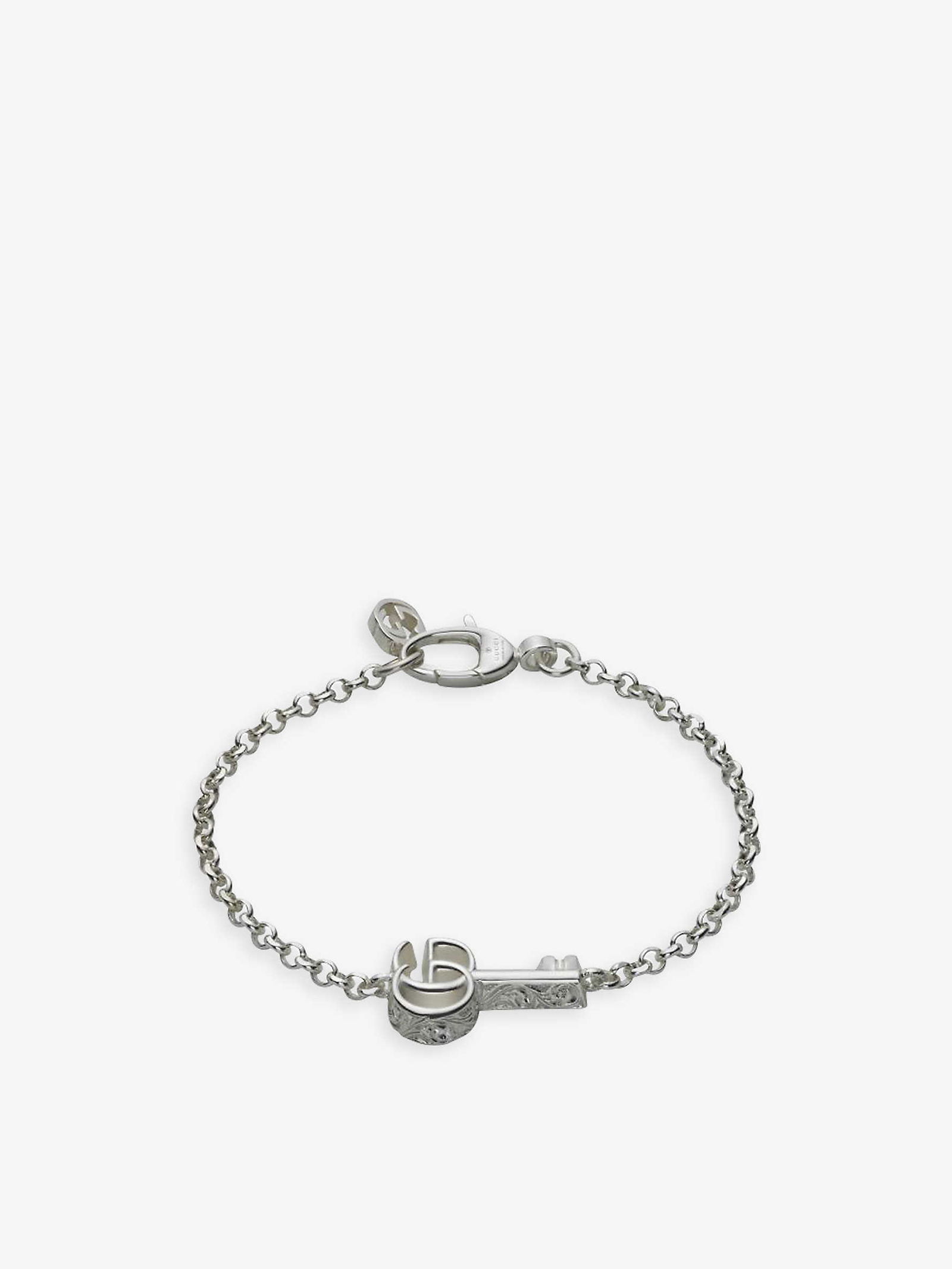 GUCCI GG Marmont And Key Sterling-Silver Charm Bracelet in SILVER ...