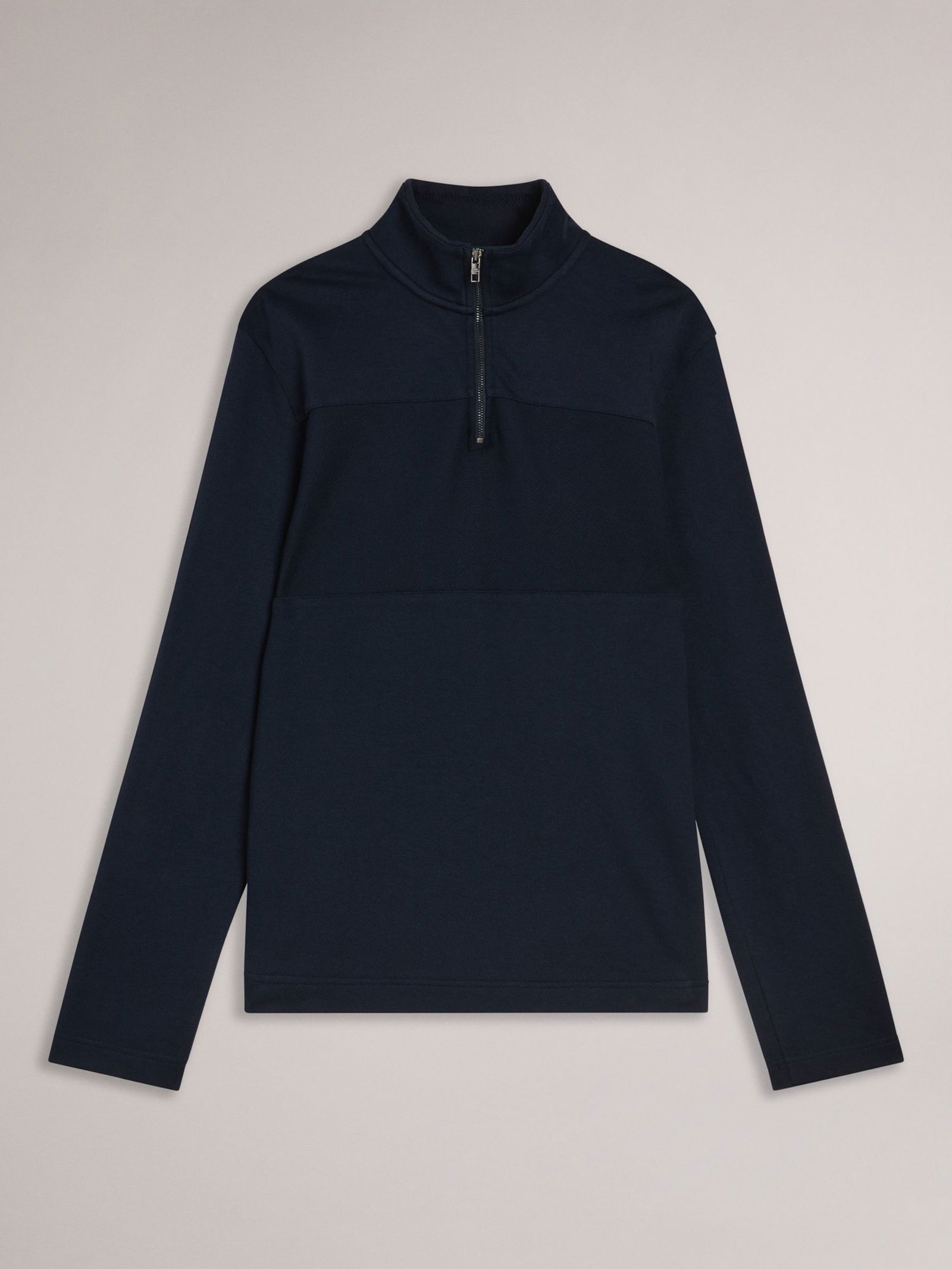 TED BAKER Gazine Textured Panel Half Zip Top | Endource