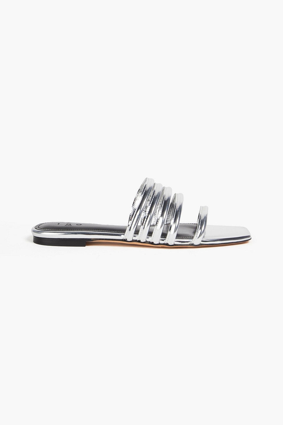 IRO Calista Metallic Leather Sandals in Metallic | endource