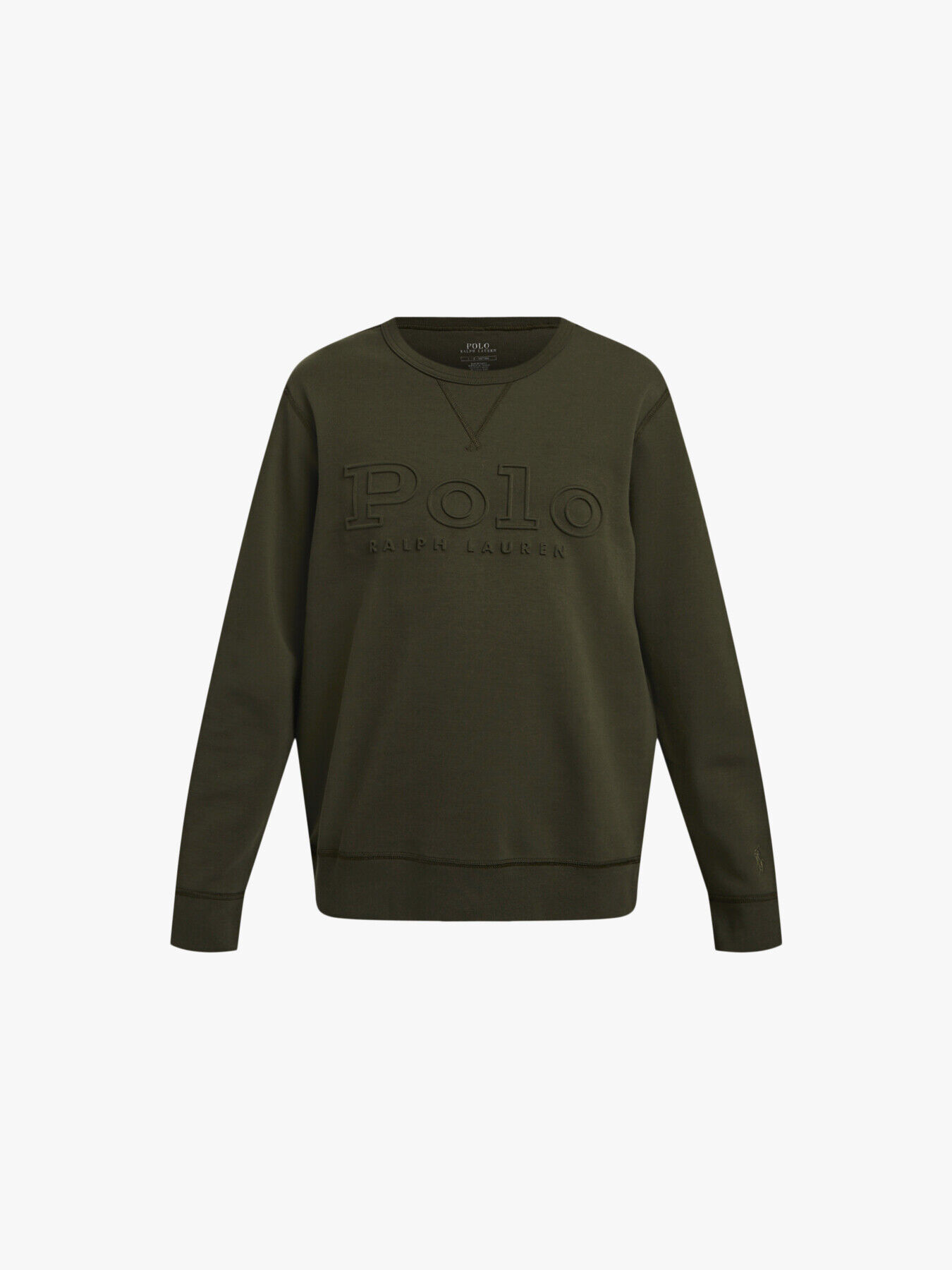 POLO RALPH LAUREN Double Knit Flocked Polo Sweat in Company Olive ...