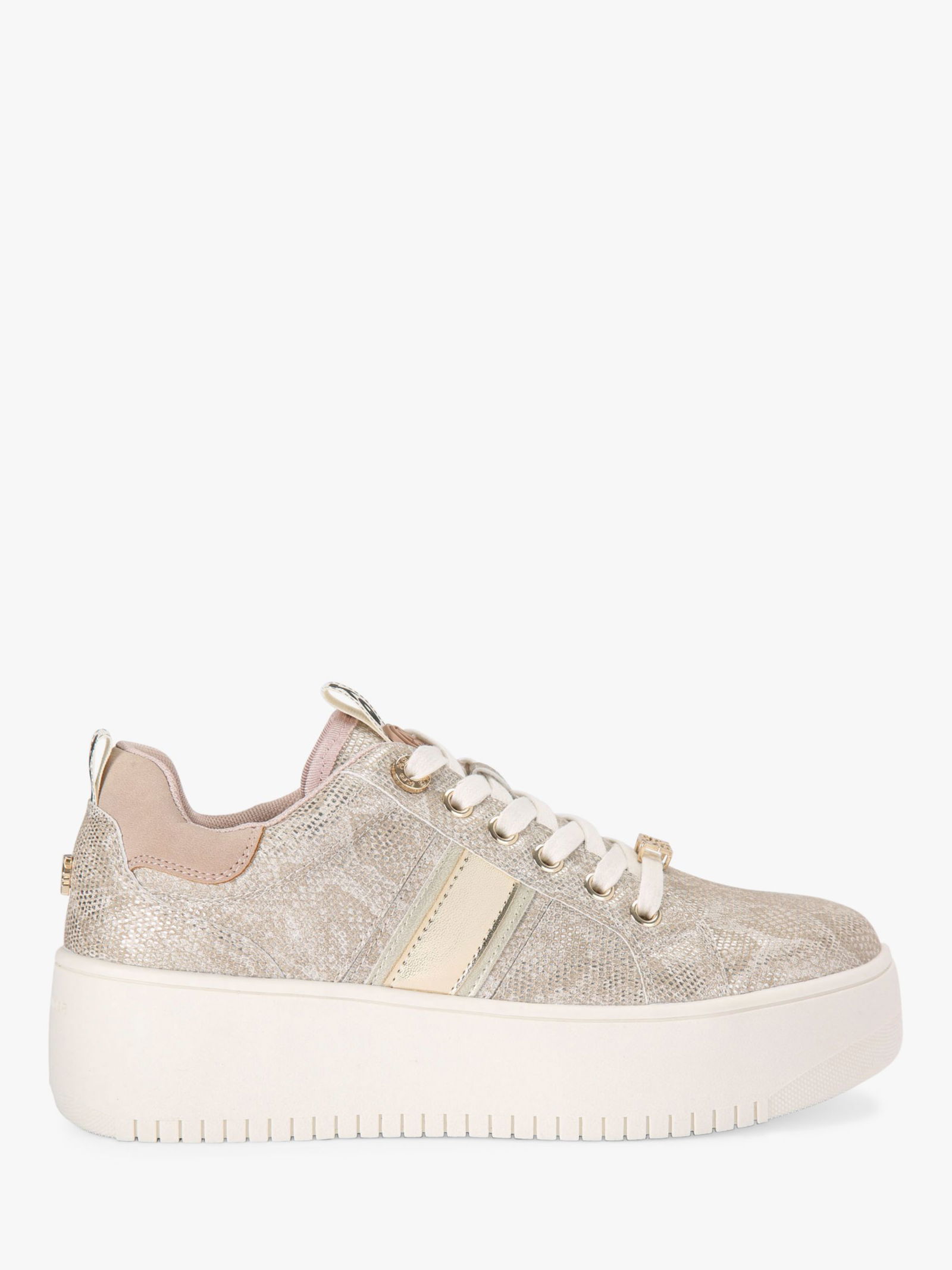 KG KURT GEIGER Leslie Snake Print Lace Up Trainers | endource