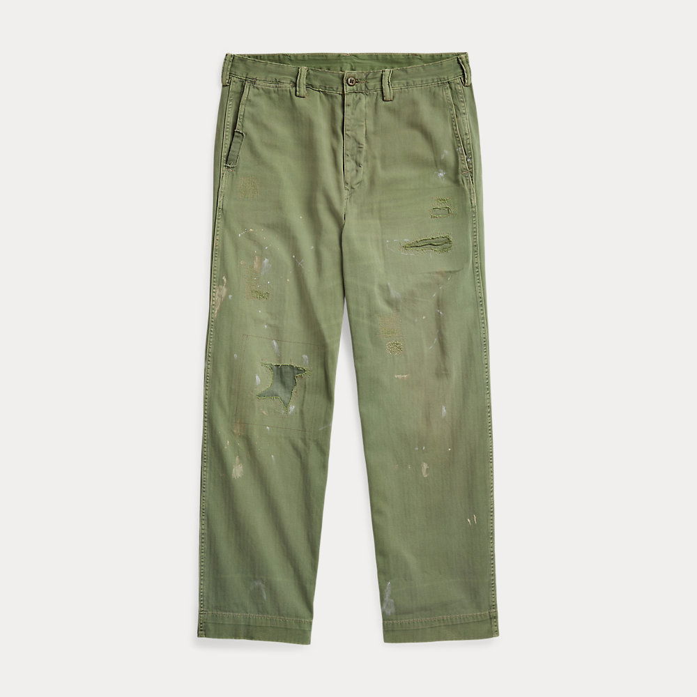 POLO RALPH LAUREN Burroughs Relaxed Fit Distressed Trouser in Green ...