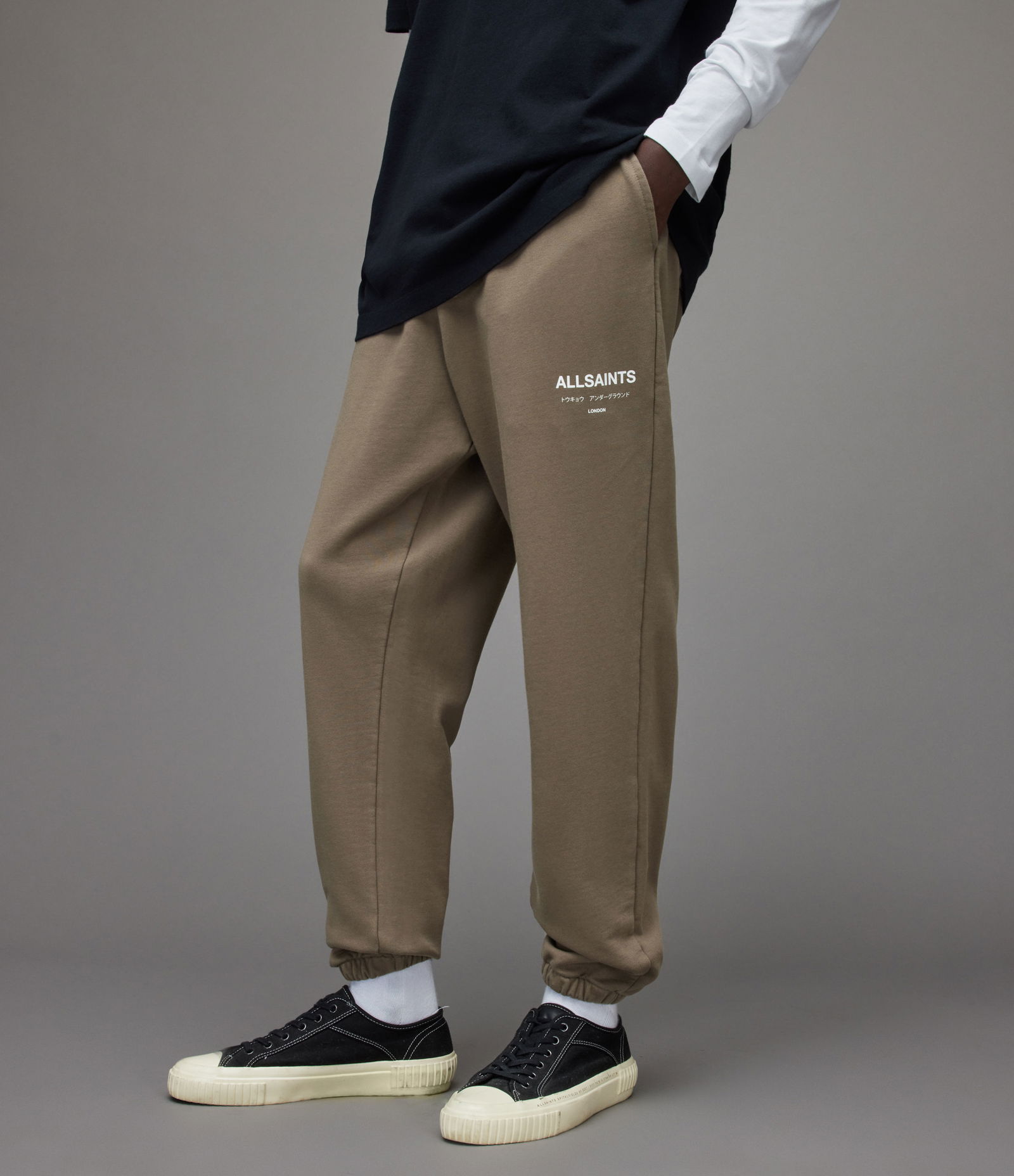 ALLSAINTS Underground Sweatpants in Muted Brown | endource