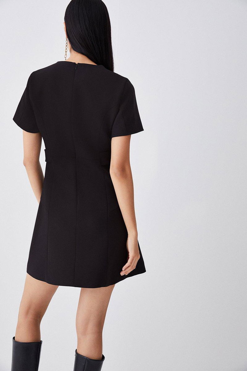 KAREN MILLEN Petite Tailored Compact Essential Waist Tab Detail Mini ...