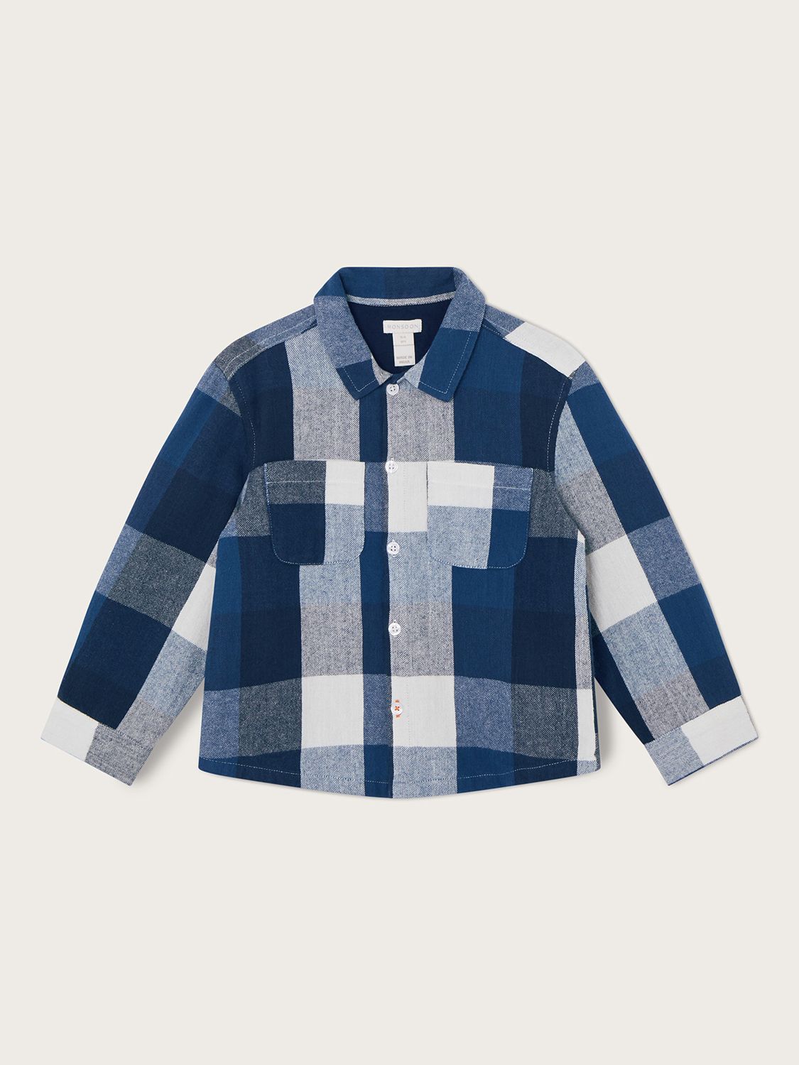 Monsoon Check Shaket Jacket Shirt in Blue | endource