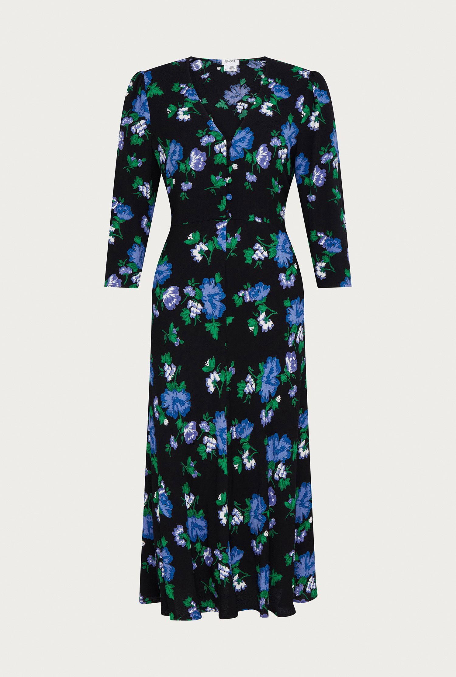 GHOST Blake Crepe Midi Dress | endource