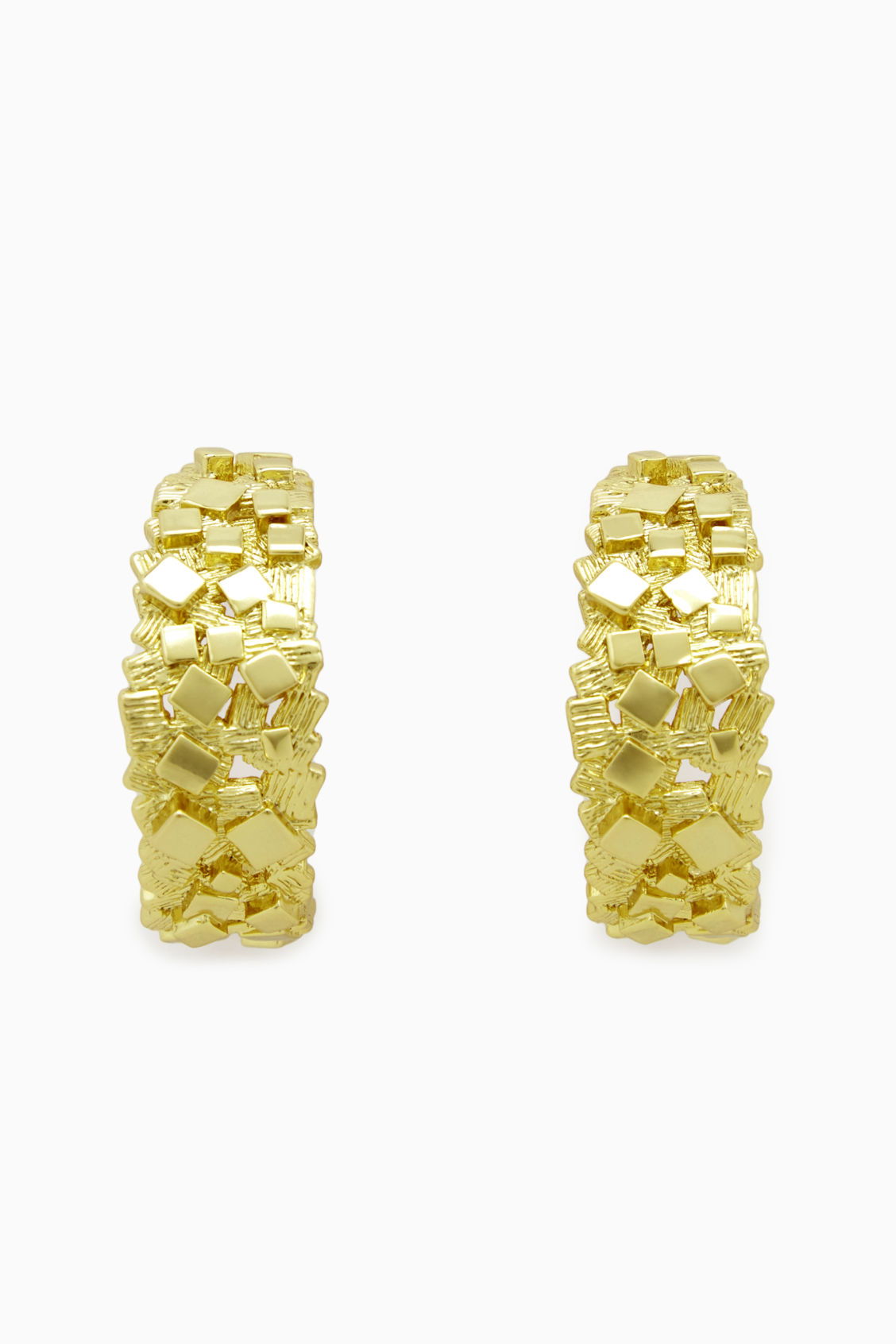 COS Textured Hoop Earrings in GOLD | Endource