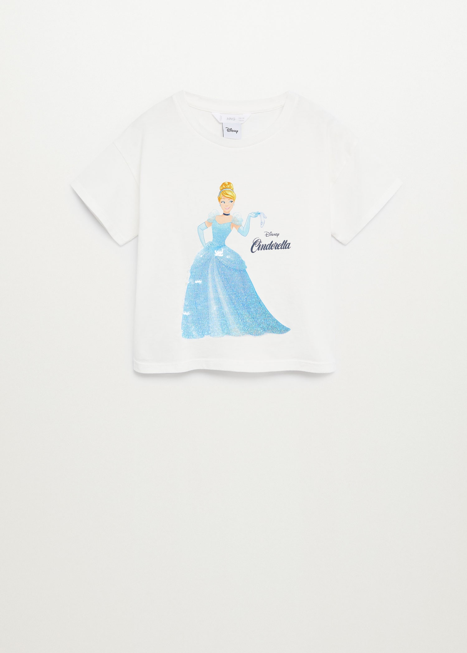 MANGO Organic Cotton Cinderella T-Shirt in Off White | Endource