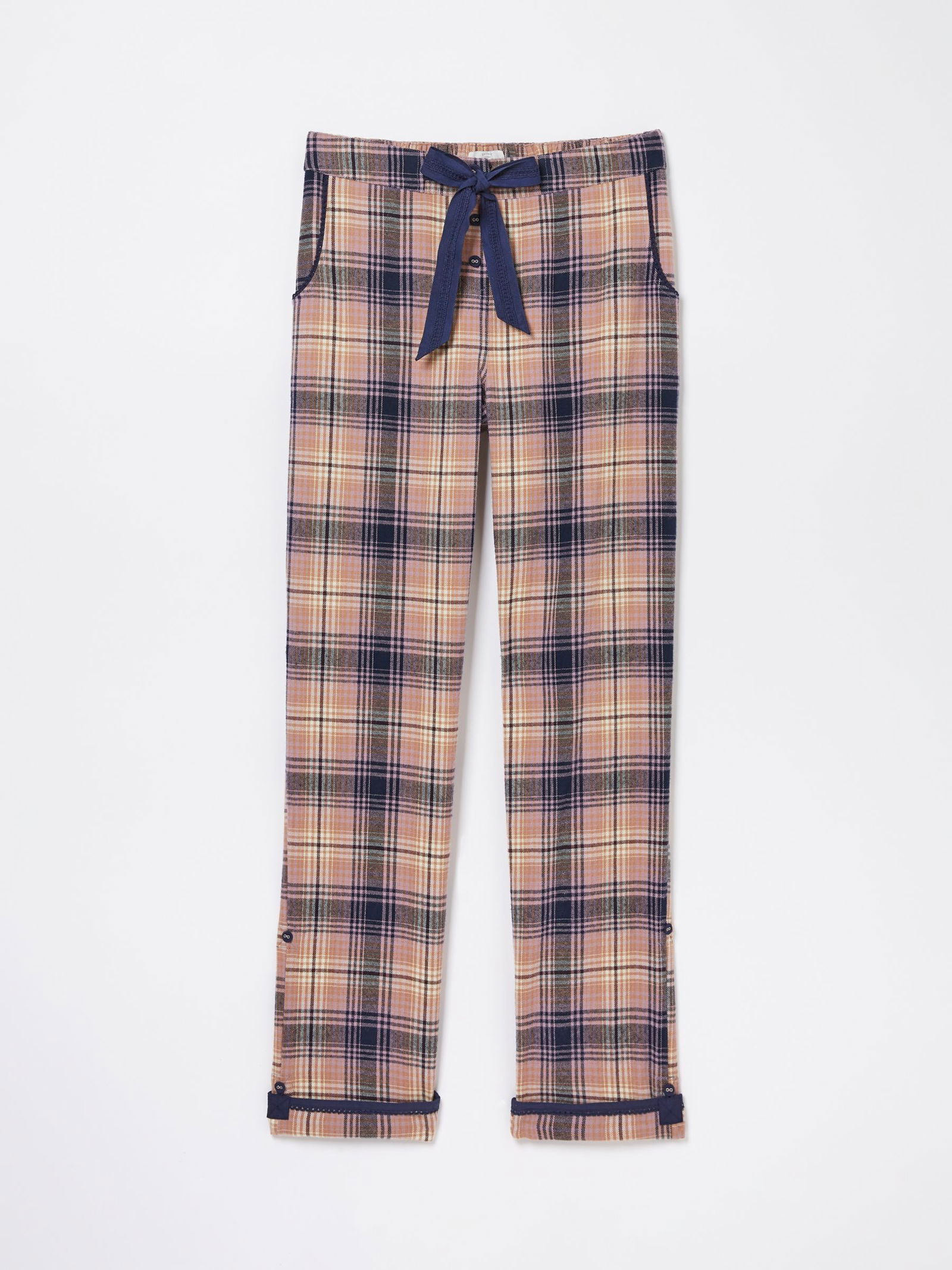 FATFACE Eva Wildscapes Check Pyjama Bottoms in Purple | Endource