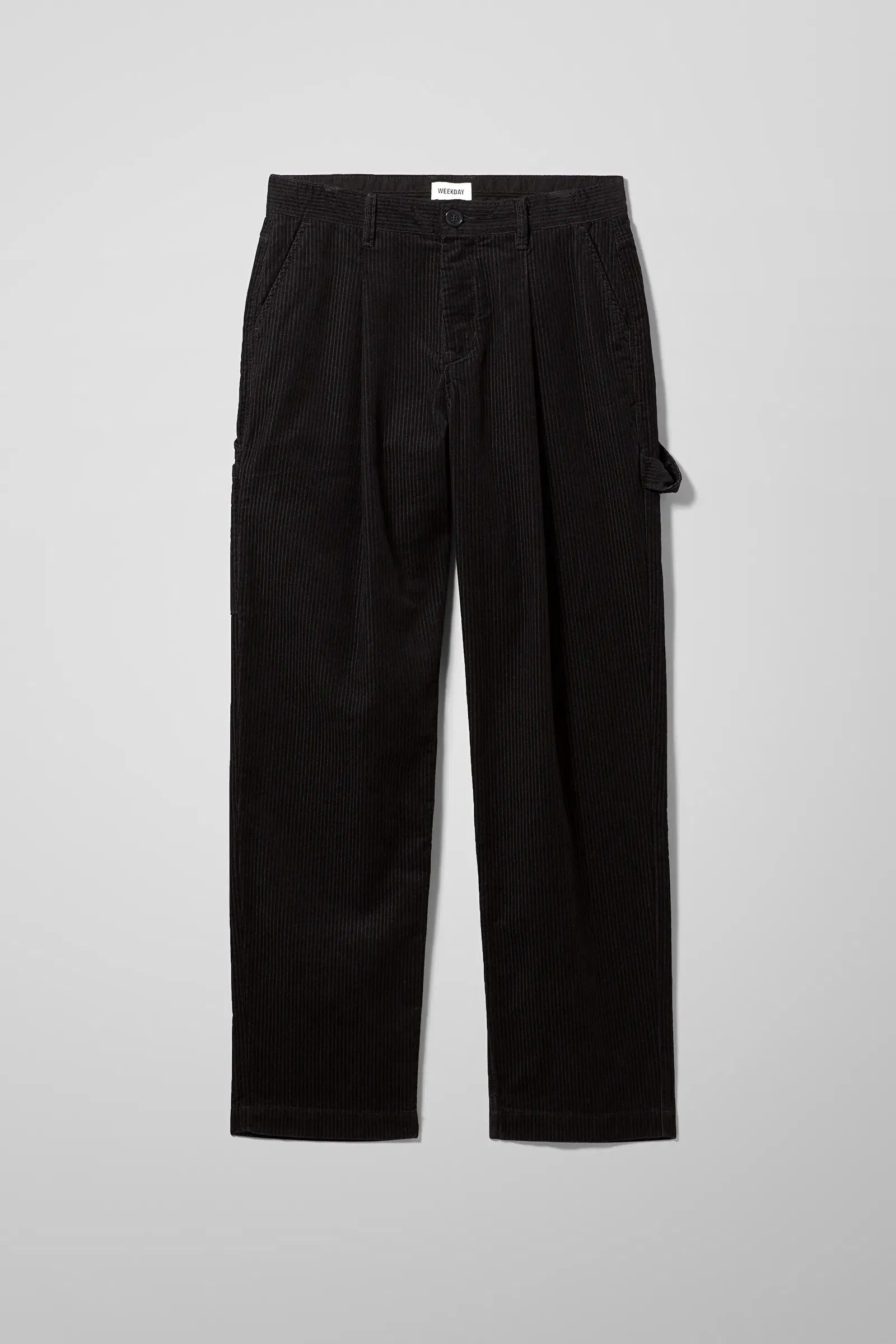 WEEKDAY Dimitri Cord Trousers in Black | endource