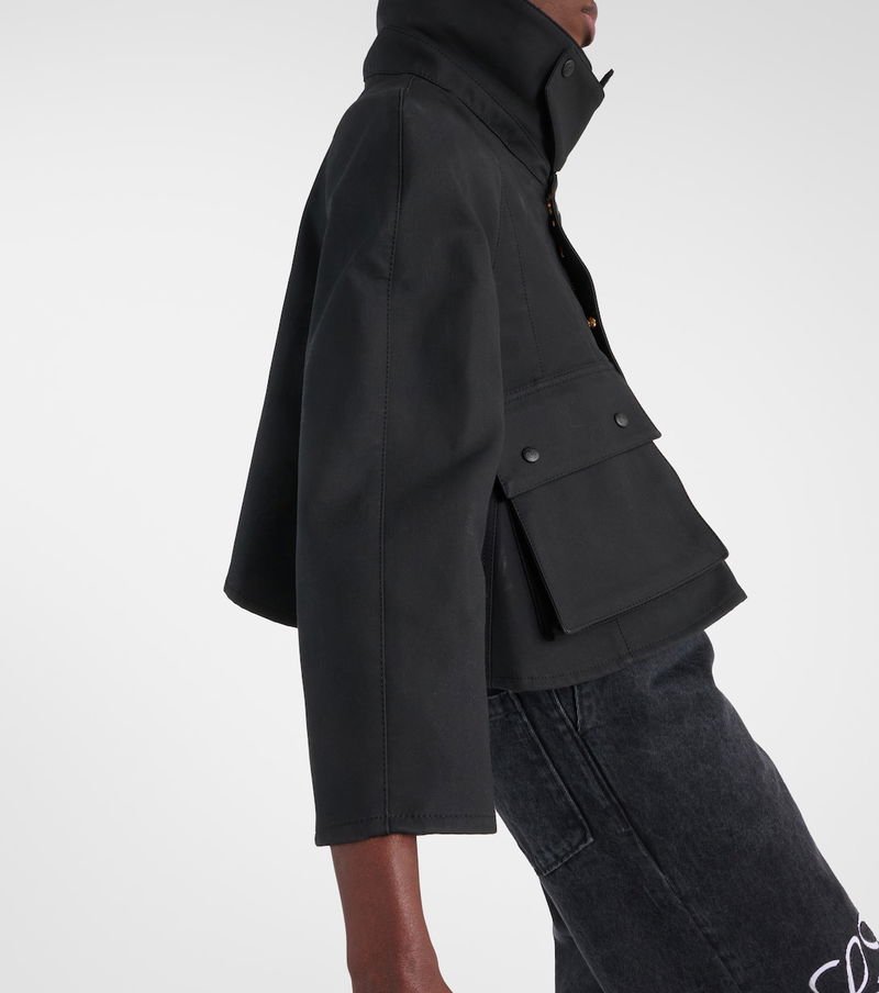 LOEWE Trapeze Waxed Cotton Jacket in Grey | Endource
