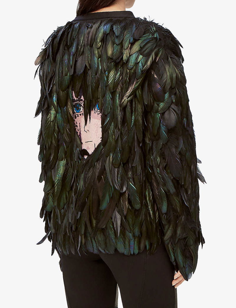 LOEWE Loewe x Howl's Moving Castle - Howl Faux Feather-Trimmed Cardigan ...