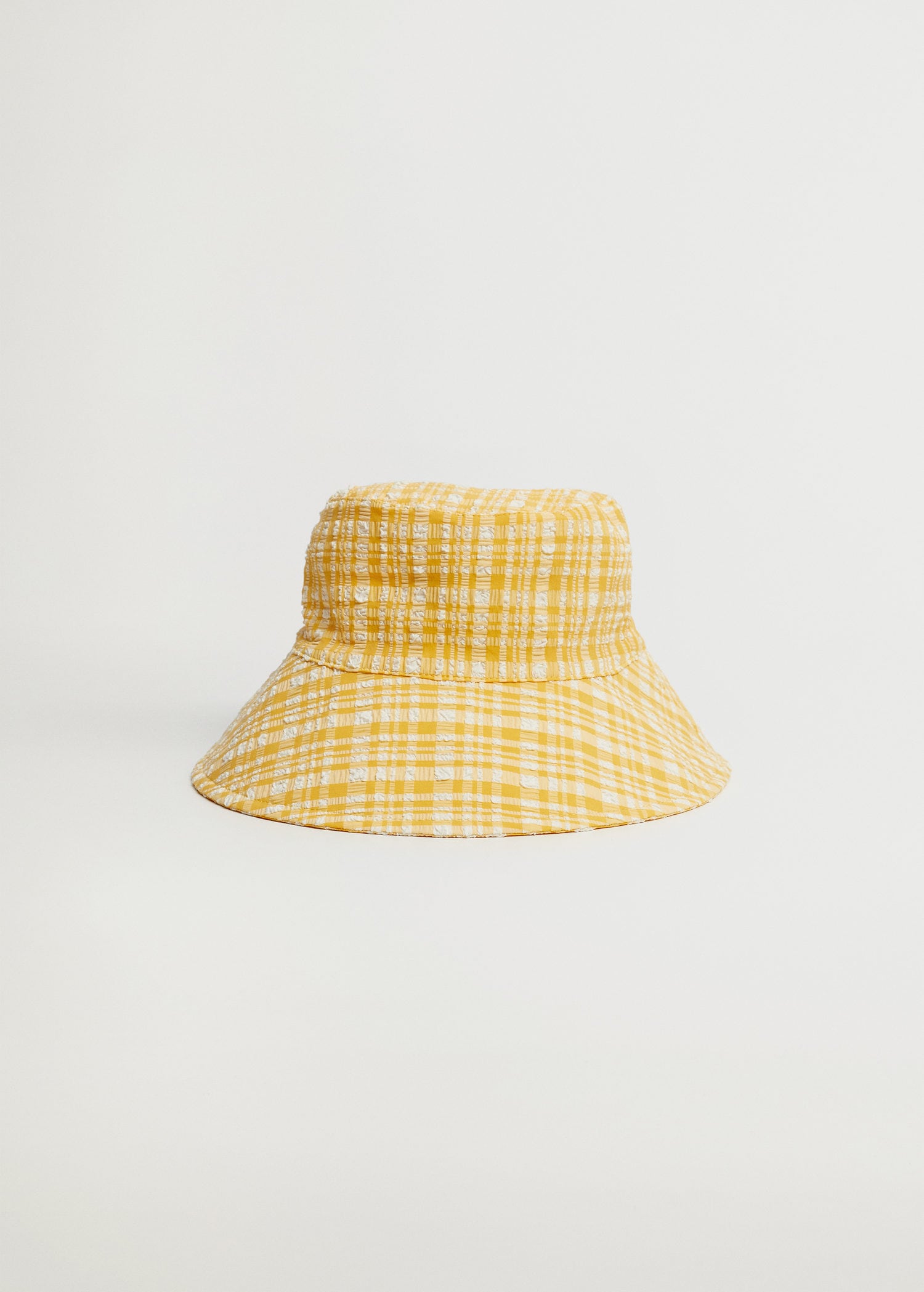 MANGO Texture Bucket Hat in Yellow | endource