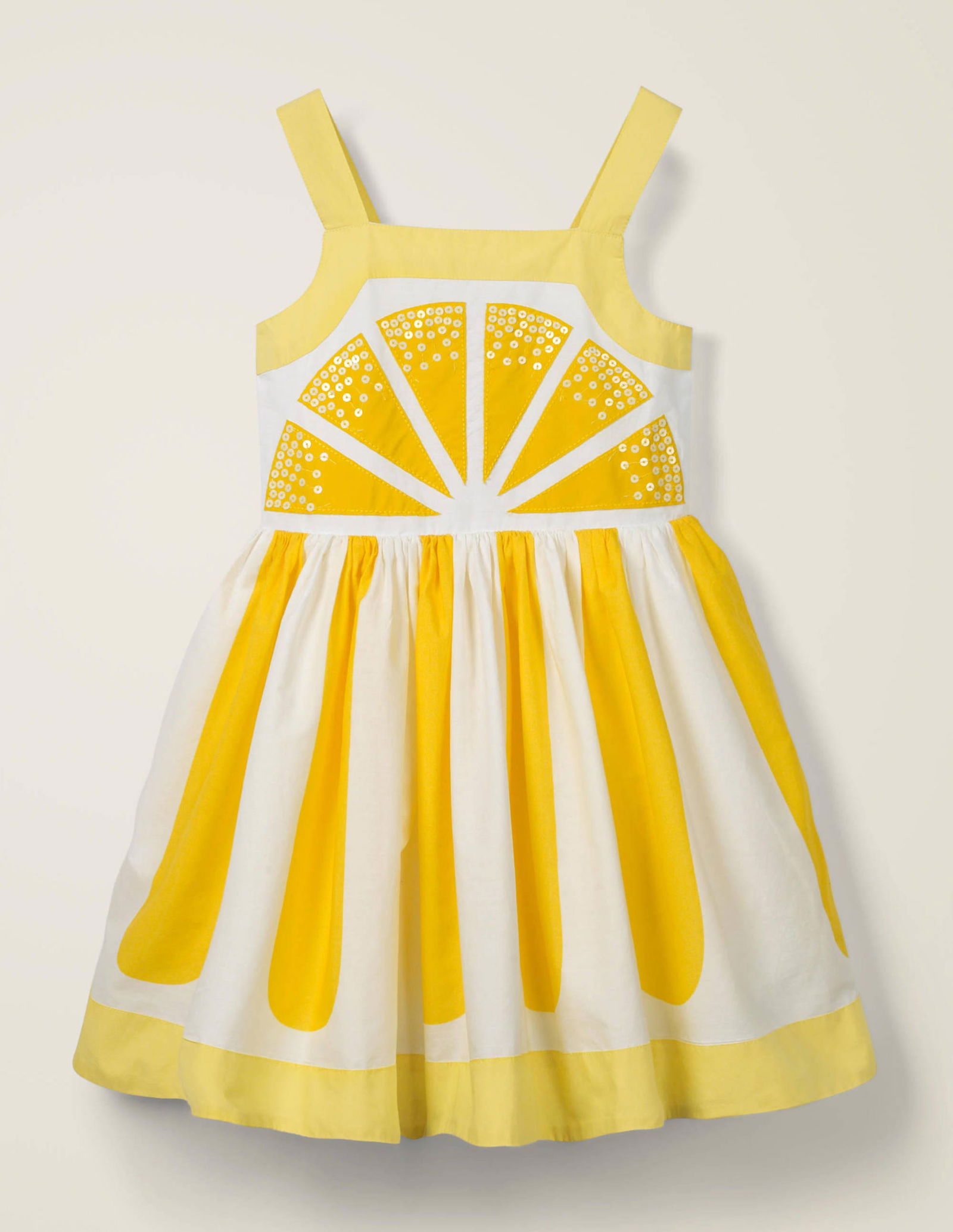 BODEN Lemon Embellished Dress in Daffodil Lemon Yellow | endource