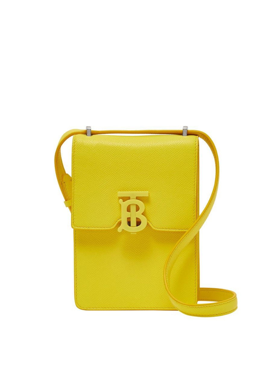 BURBERRY Check Print Leather Robin Bag | endource