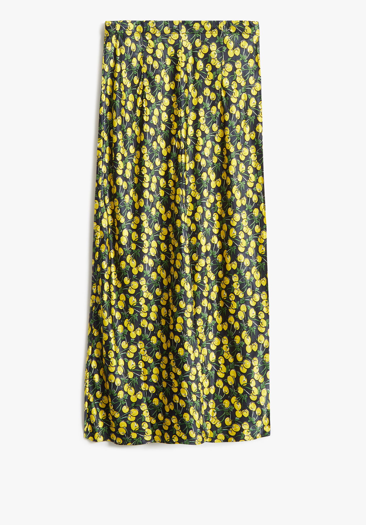 HUSH Simone Maxi Skirt in Cherries Yellow/Black | endource