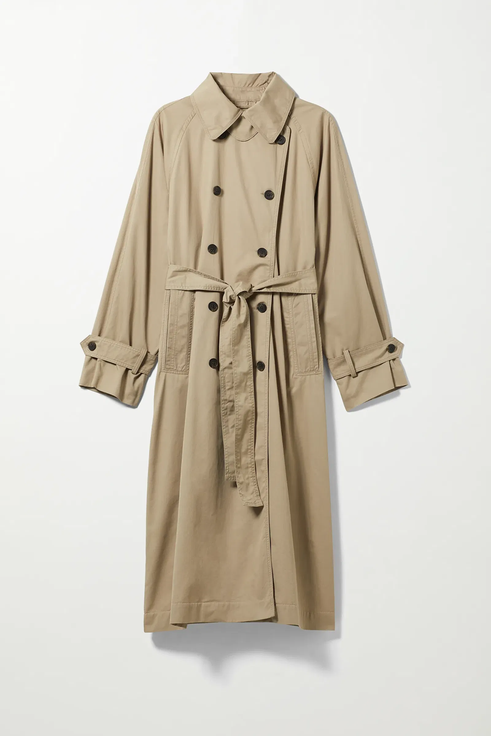 WEEKDAY Travis Trench Coat in Beige | endource