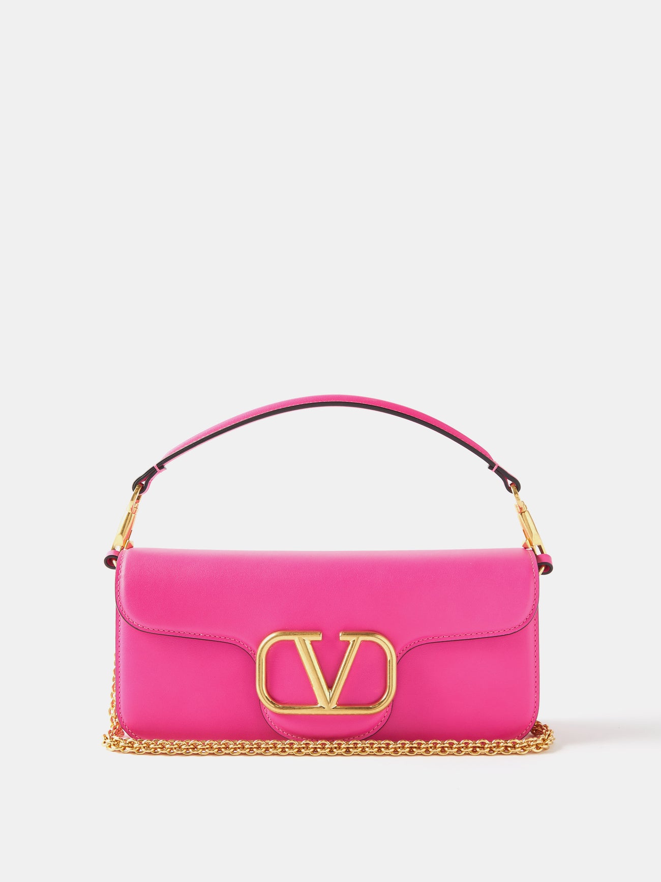 Valentino Locò V-Logo Shoulder Bag in Pink | Endource