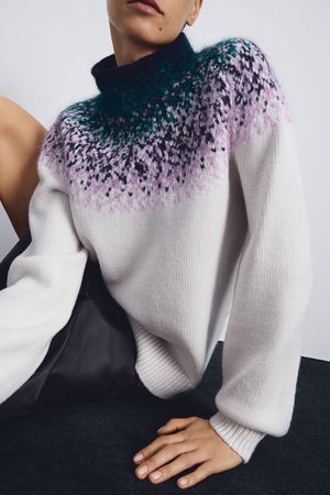 COS Recycled Wool Mix Fair Isle Knit Jumper | endource