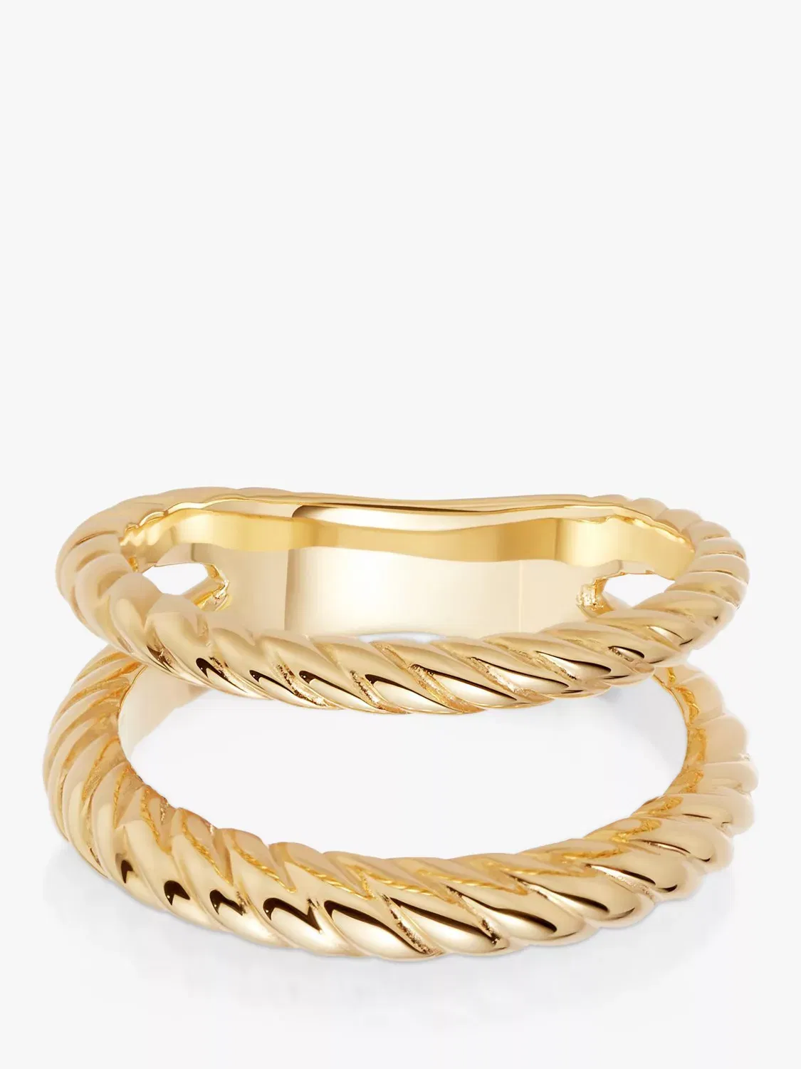 DAISY LONDON Double Rope Ring in Gold | endource